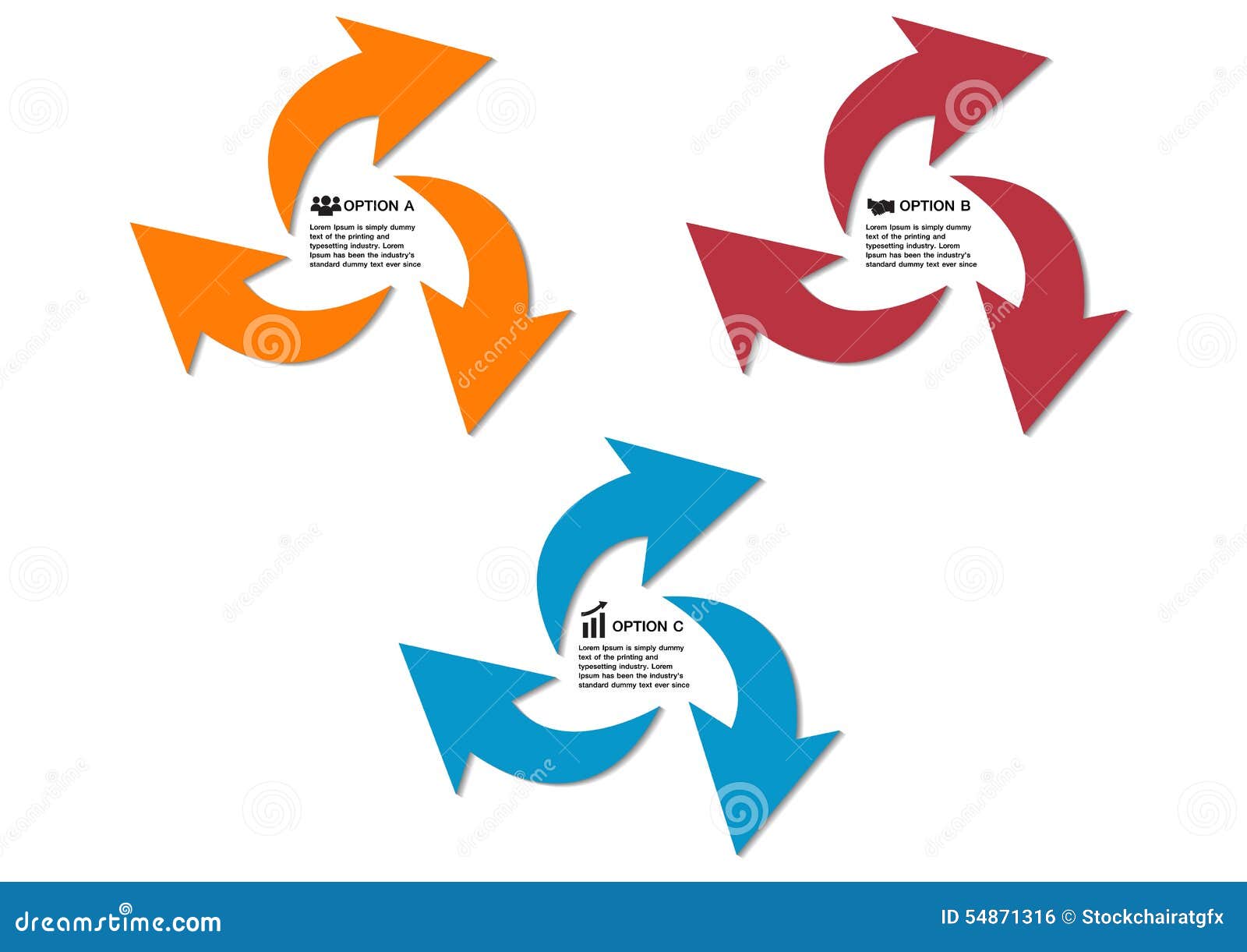 Vector circle arrows stock vector. Illustration of pictogram - 54871316