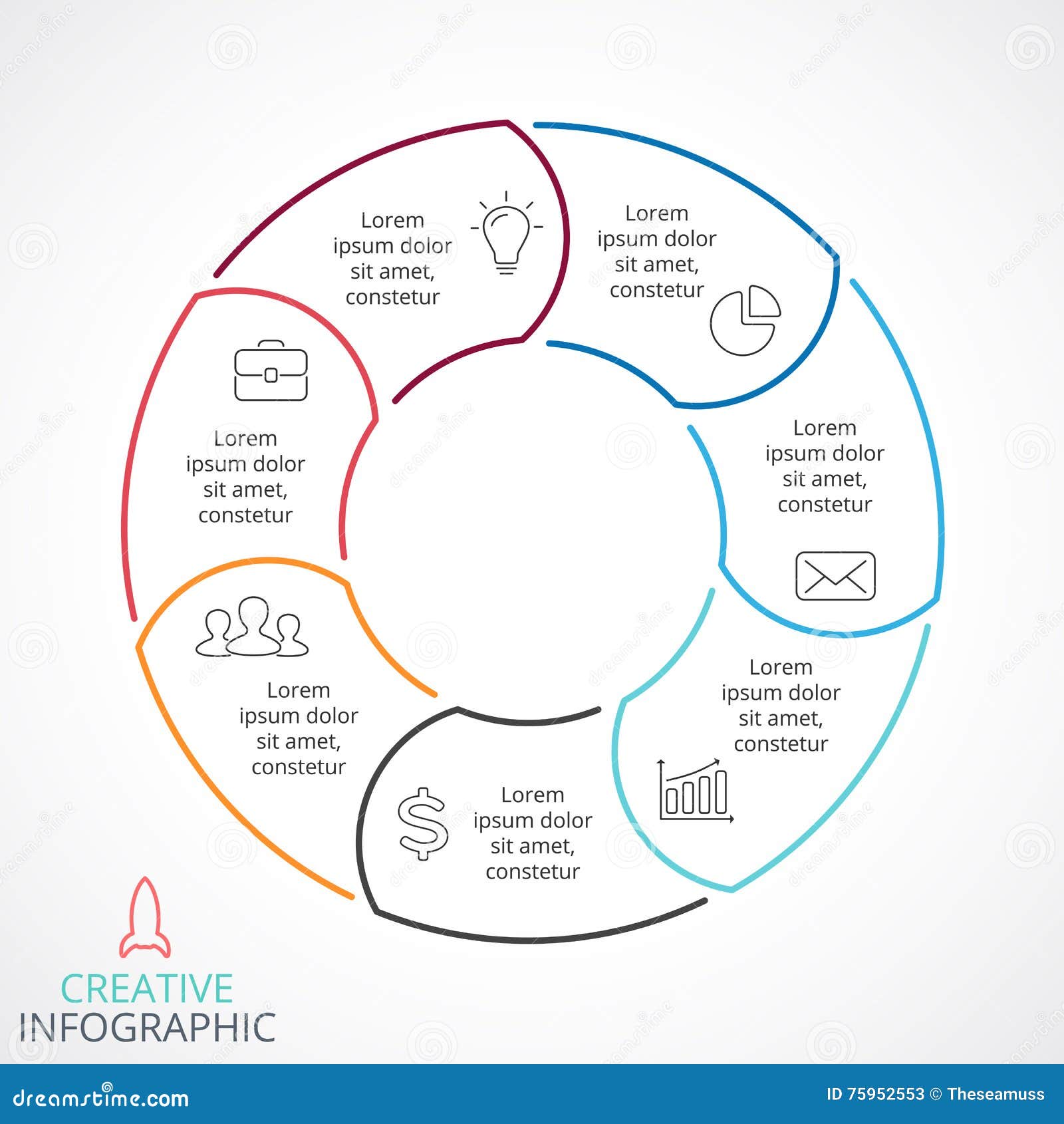Vector Circle Arrows Infographic, Cycle Diagram, Linear Graph ...