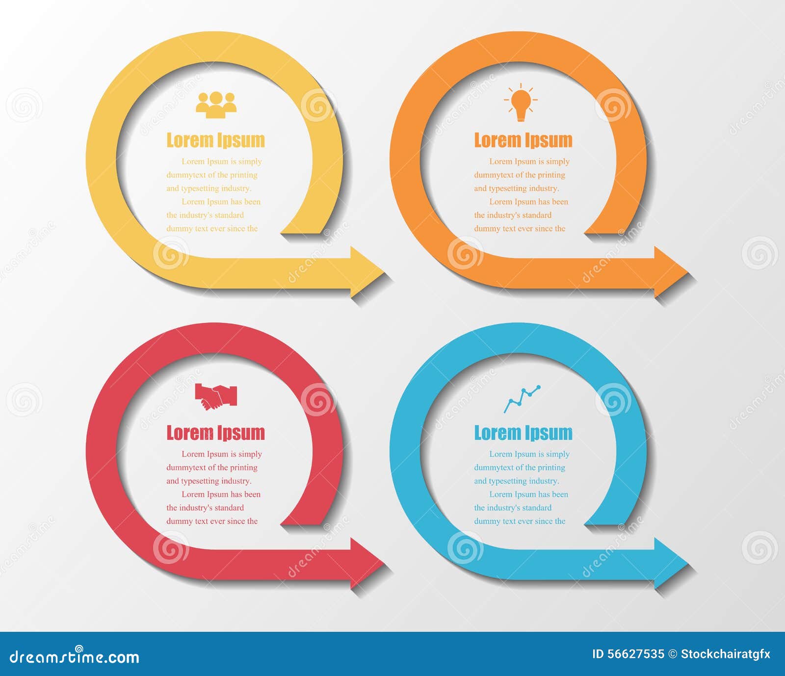 Vector Circle Arrows for Infographic. Stock Vector - Illustration of ...