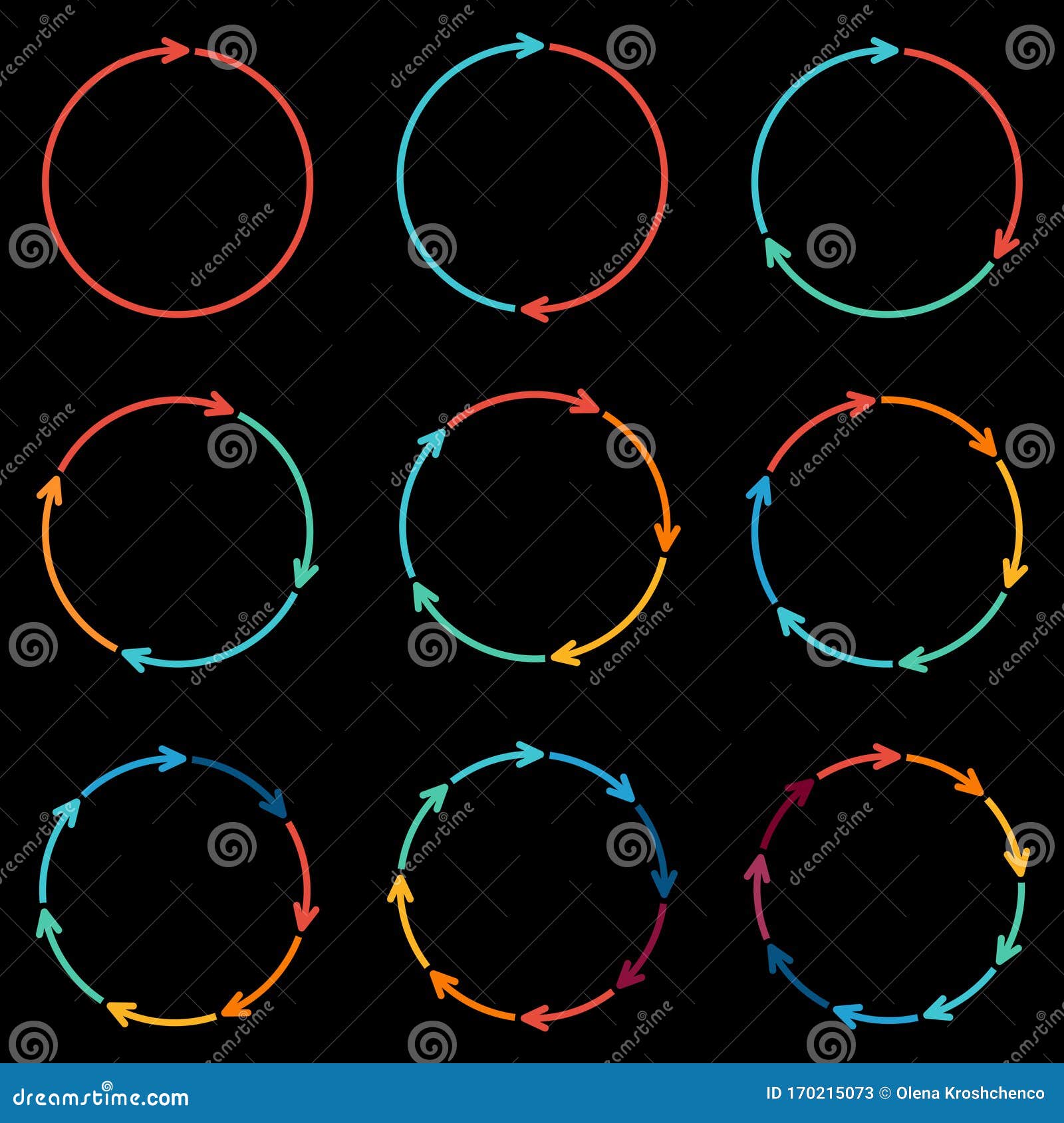 Vector Circle Arrows for Infographic Stock Vector - Illustration of ...