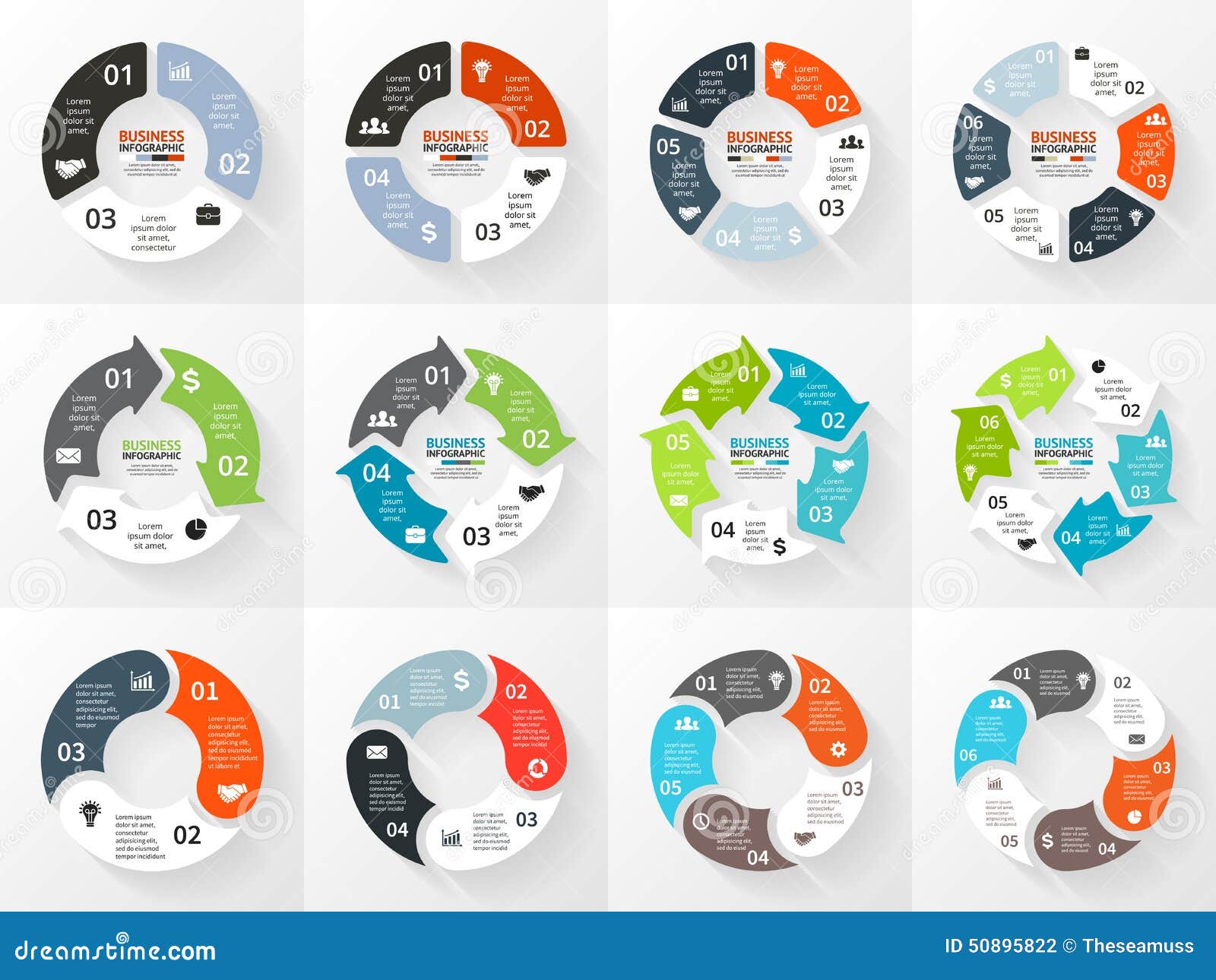 Vector Circle Arrows Infographic. Template for Stock Vector ...