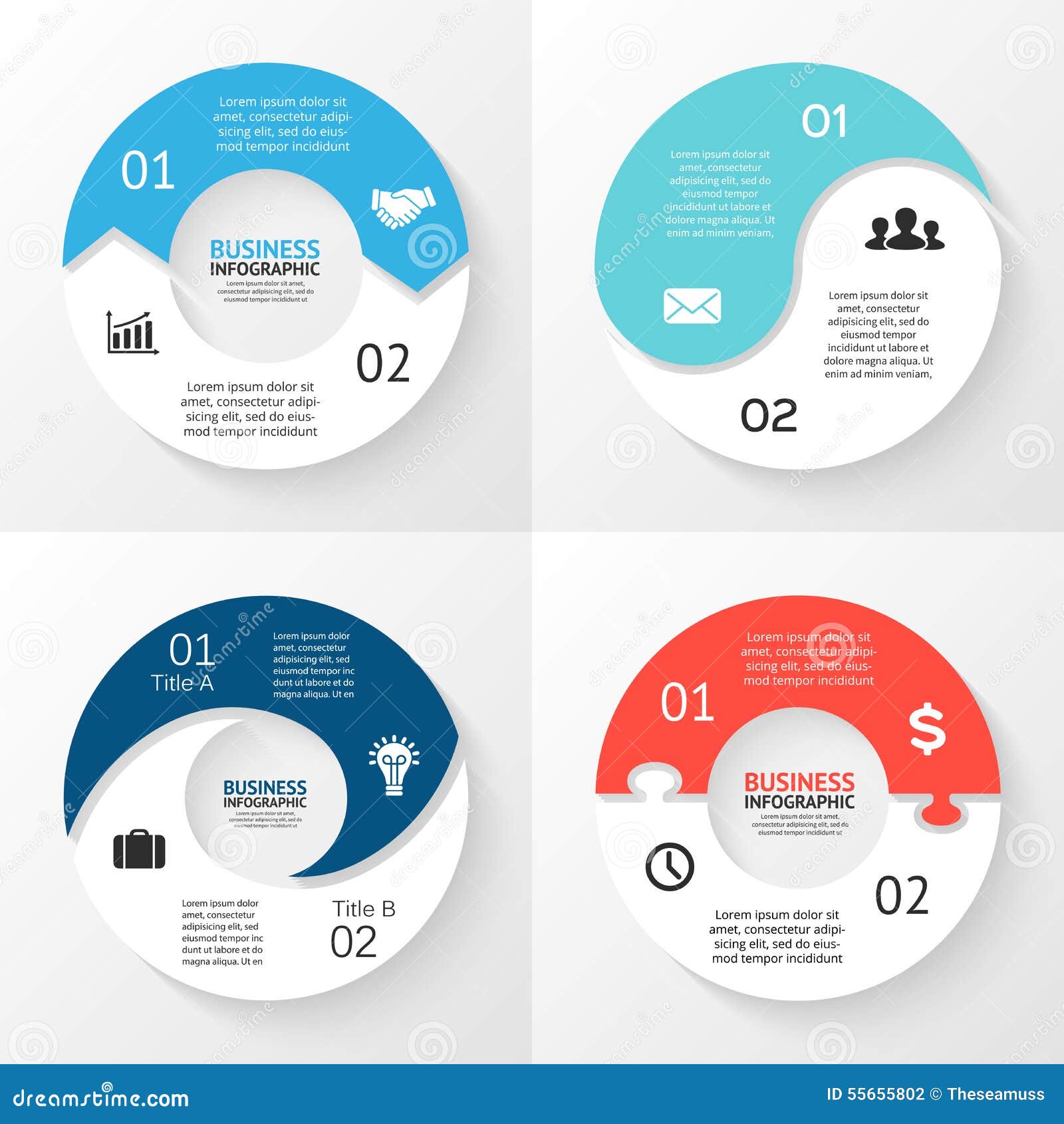 Vector Circle Arrows Infographic. Template for Stock Vector ...