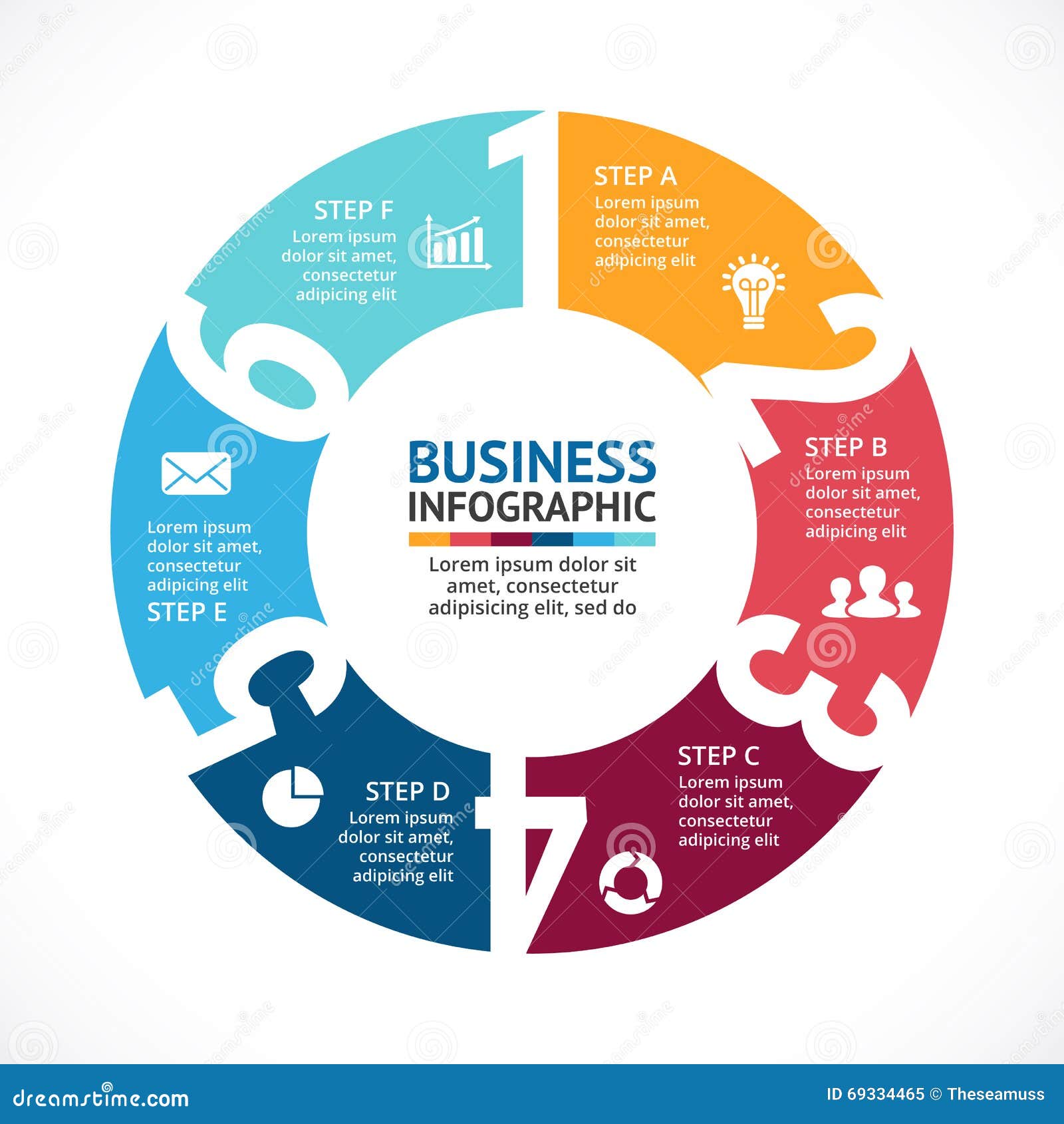 Vector Circle Arrows Numbers Infographic, Diagram, Graph, Presentation ...