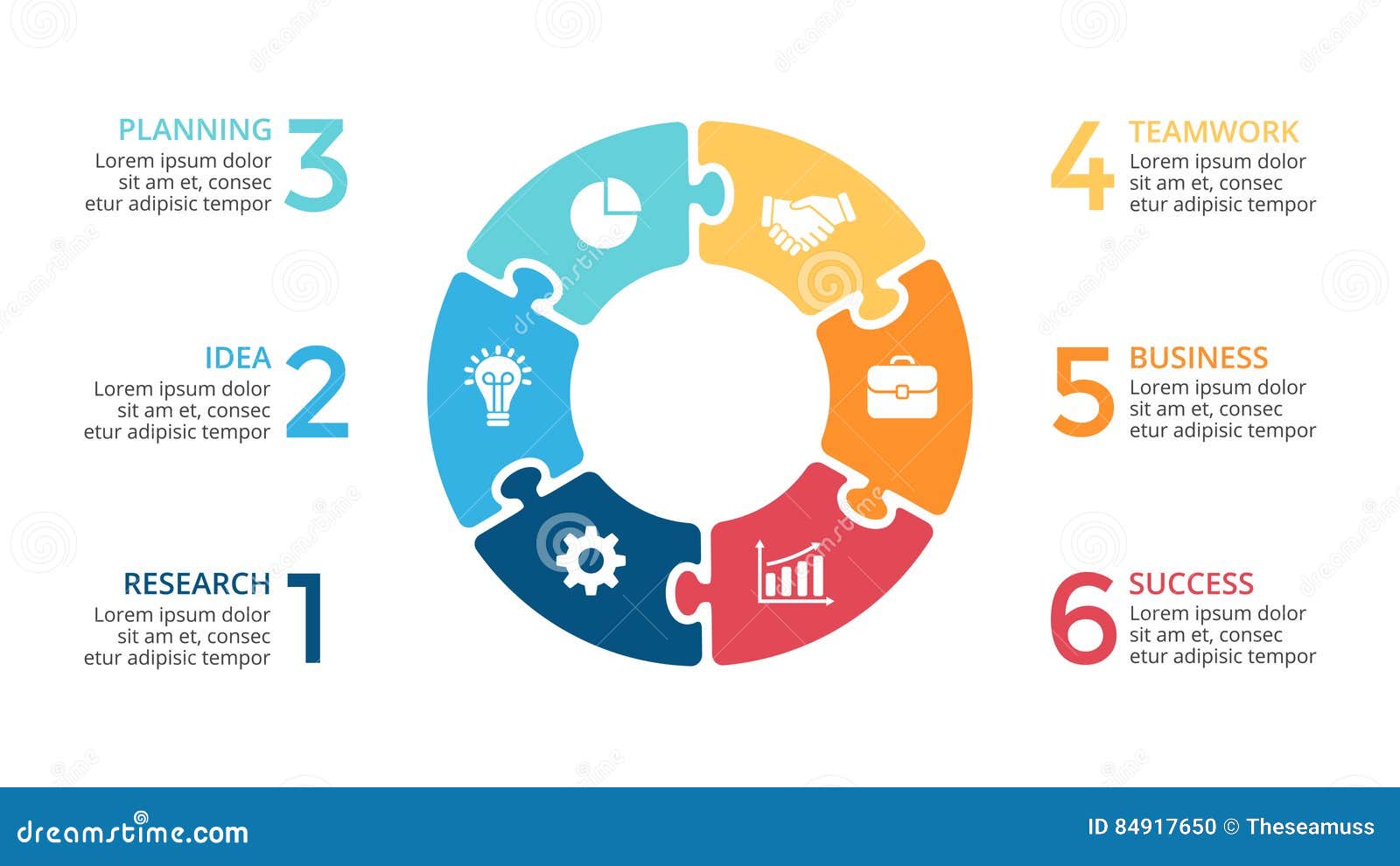 Vector Circle Arrows Puzzle Infographic, Cycle Diagram, Jigsaw Graph ...