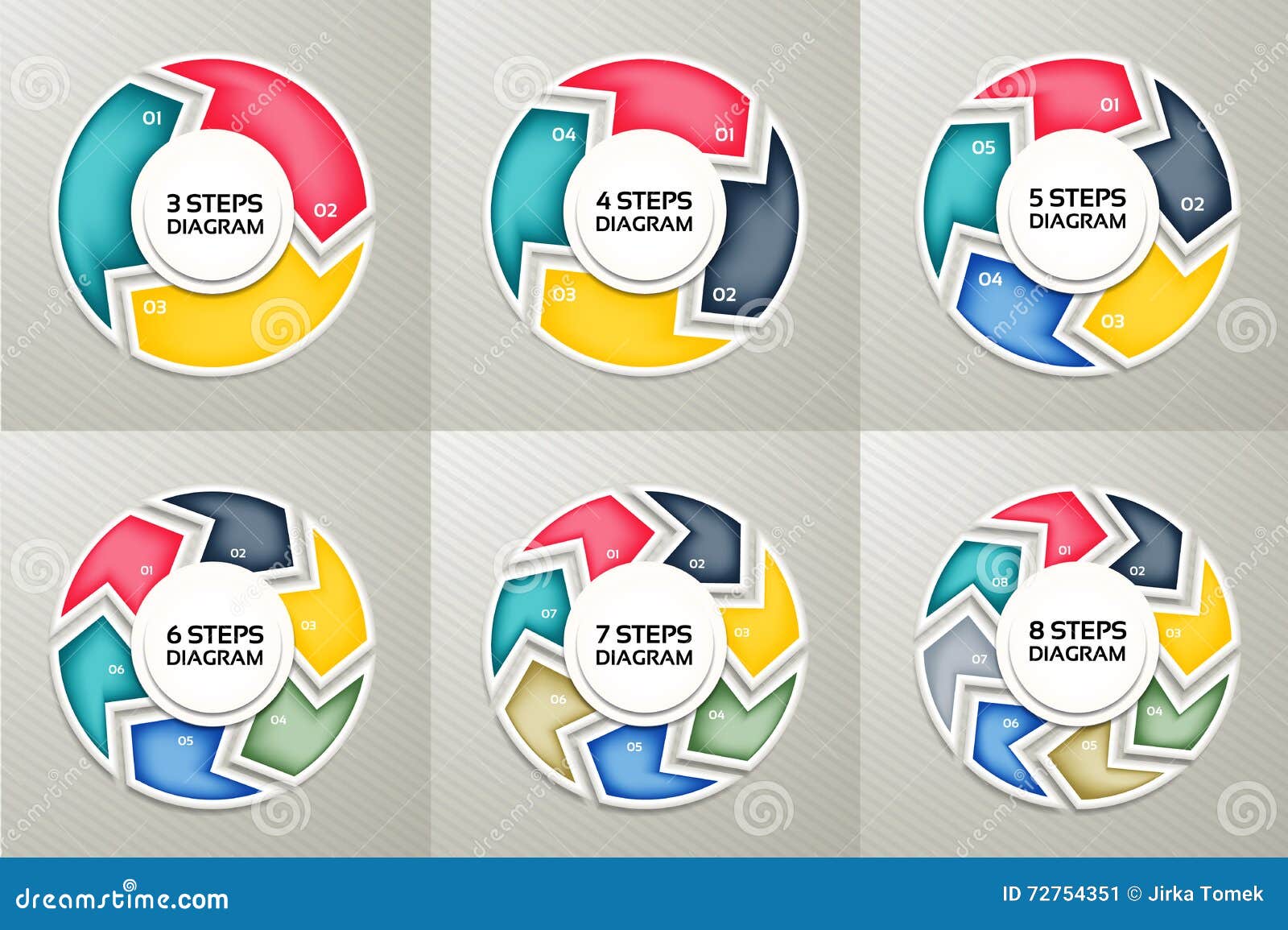 Vector Circle Arrows Sign Infographic Set. Cycle Diagram, Symbol Graph ...