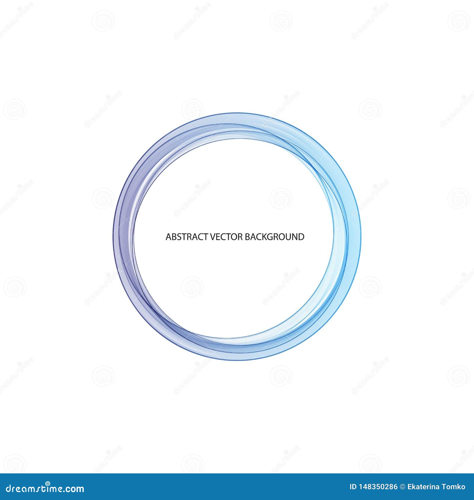 Vector Circle. Blue Wave. Abstract Vector Background. Stock Vector ...