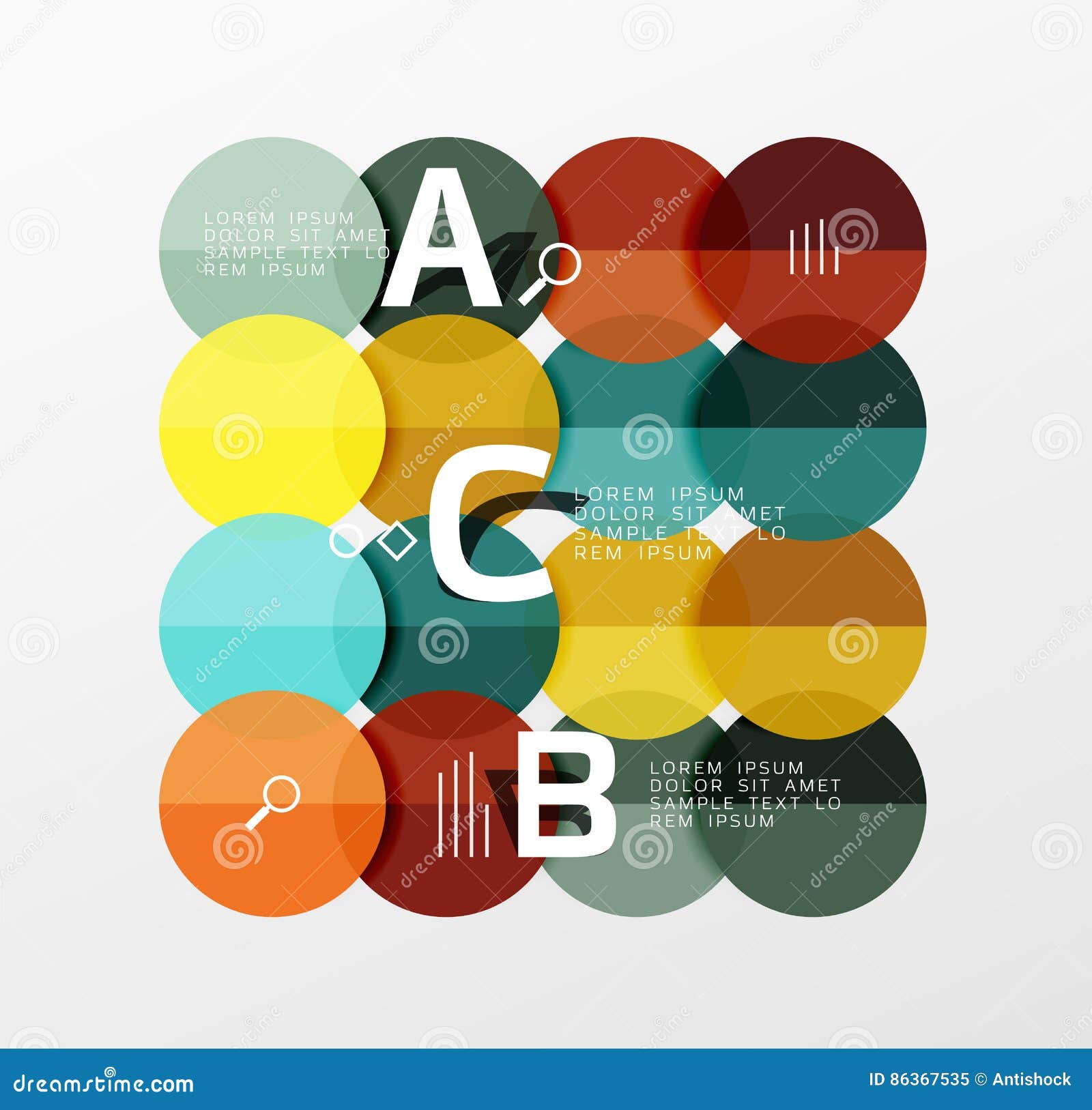 Vector Circle Bubbles Modern Geometric Background Stock Illustration ...