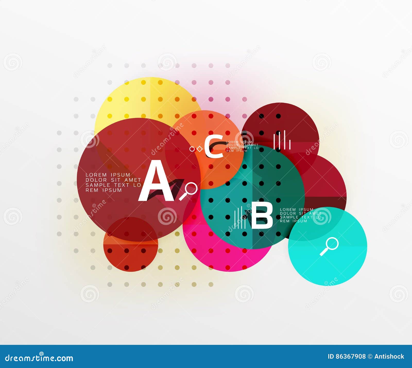 Vector Circle Bubbles Modern Geometric Background Stock Illustration ...