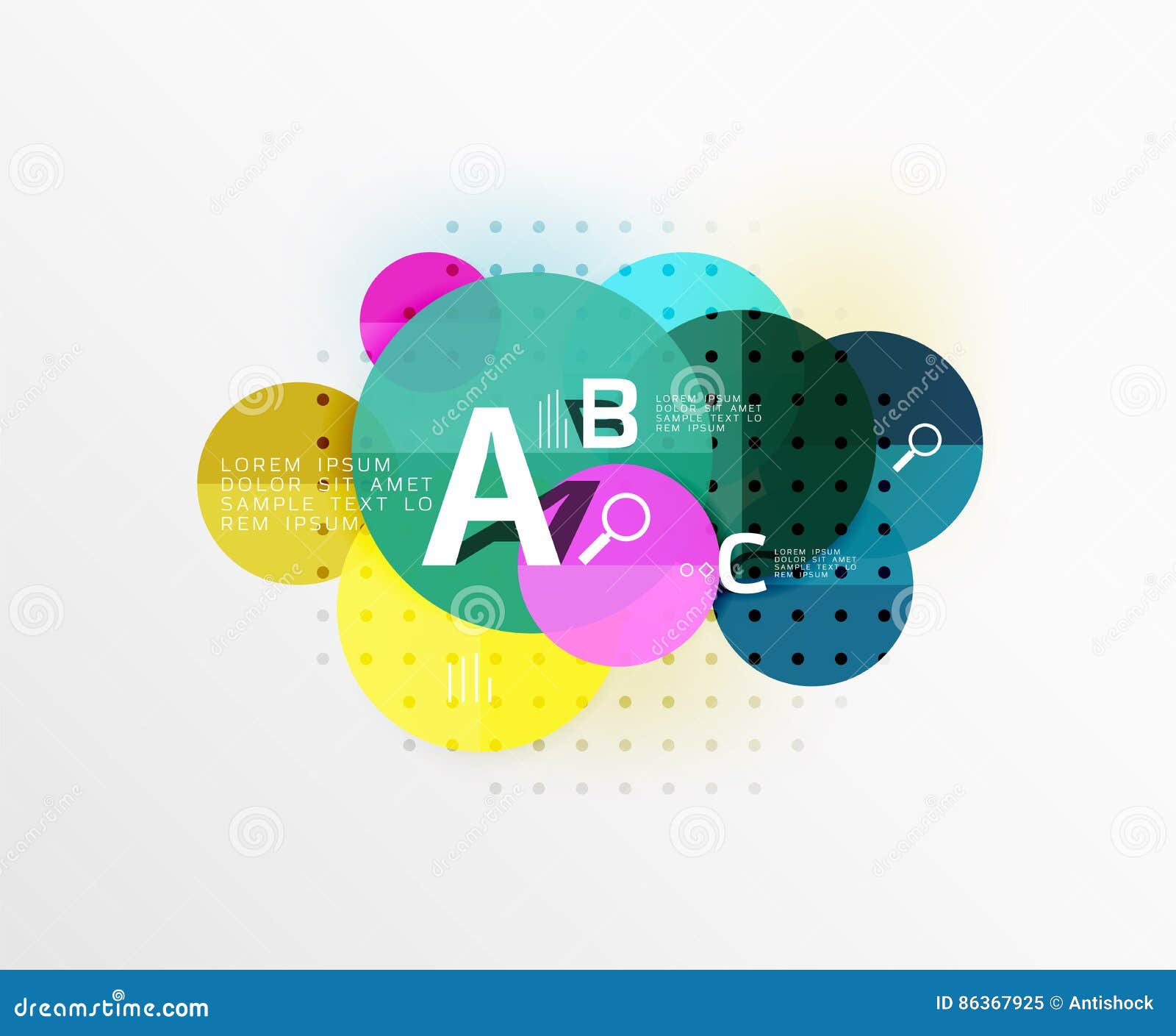 Vector Circle Bubbles Modern Geometric Background Stock Illustration ...