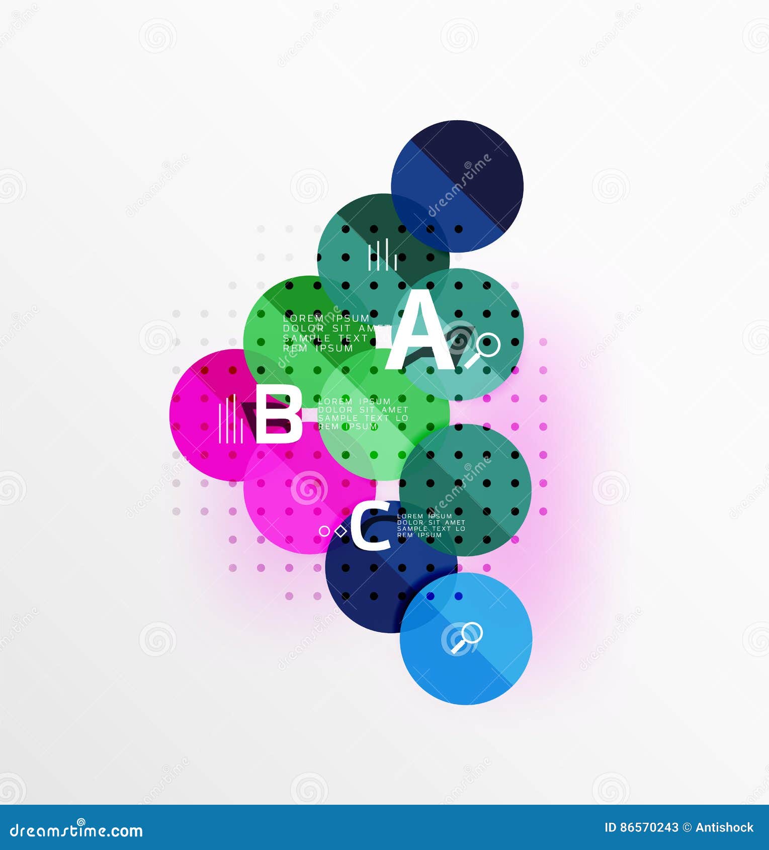 Vector Circle Bubbles Modern Geometric Background Stock Illustration ...