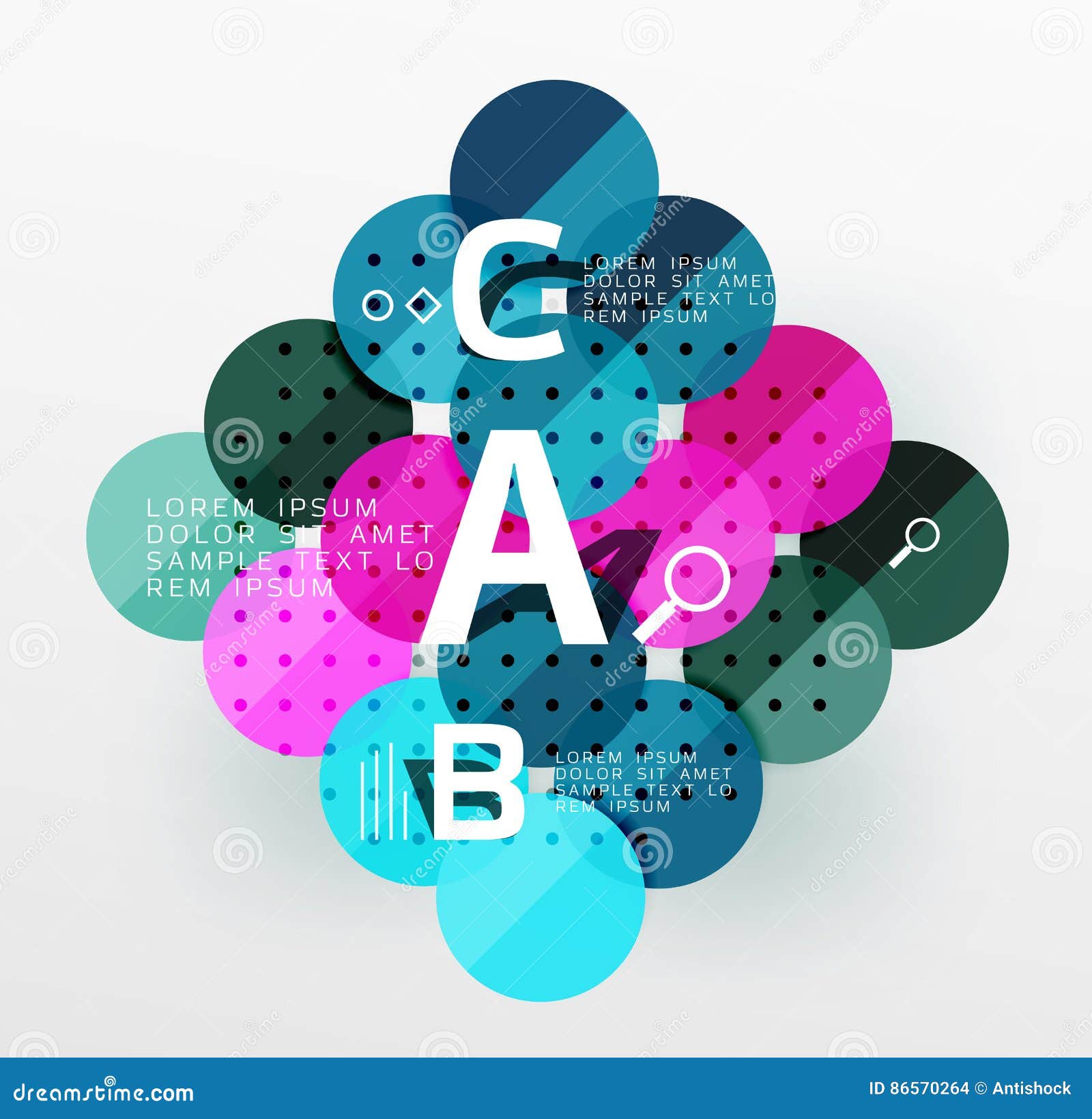 Vector Circle Bubbles Modern Geometric Background Stock Illustration ...