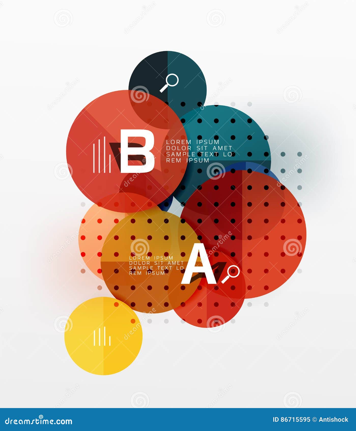 Vector Circle Bubbles Modern Geometric Background Stock Illustration ...