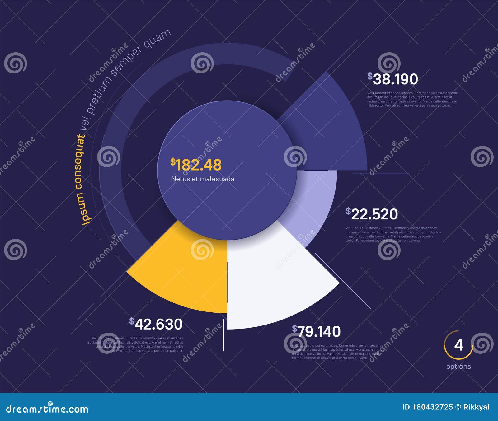 Vector Circle Chart Design, Modern Template for Creating Infographics ...