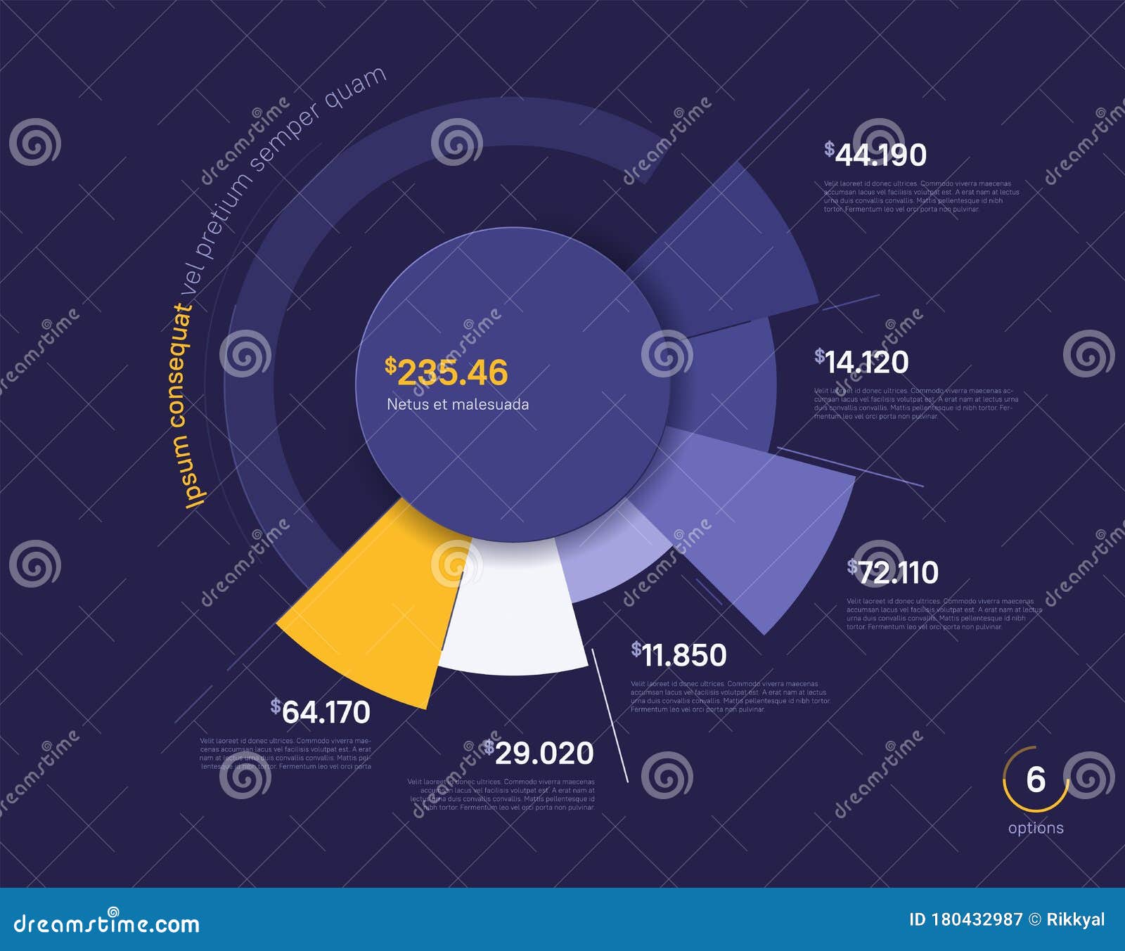 Vector Circle Chart Design, Modern Template for Creating Infographics ...