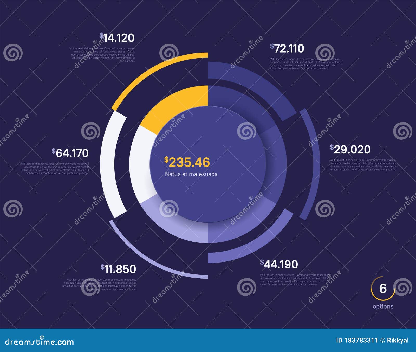 Vector Circle Chart Design, Modern Template for Creating Infographics ...