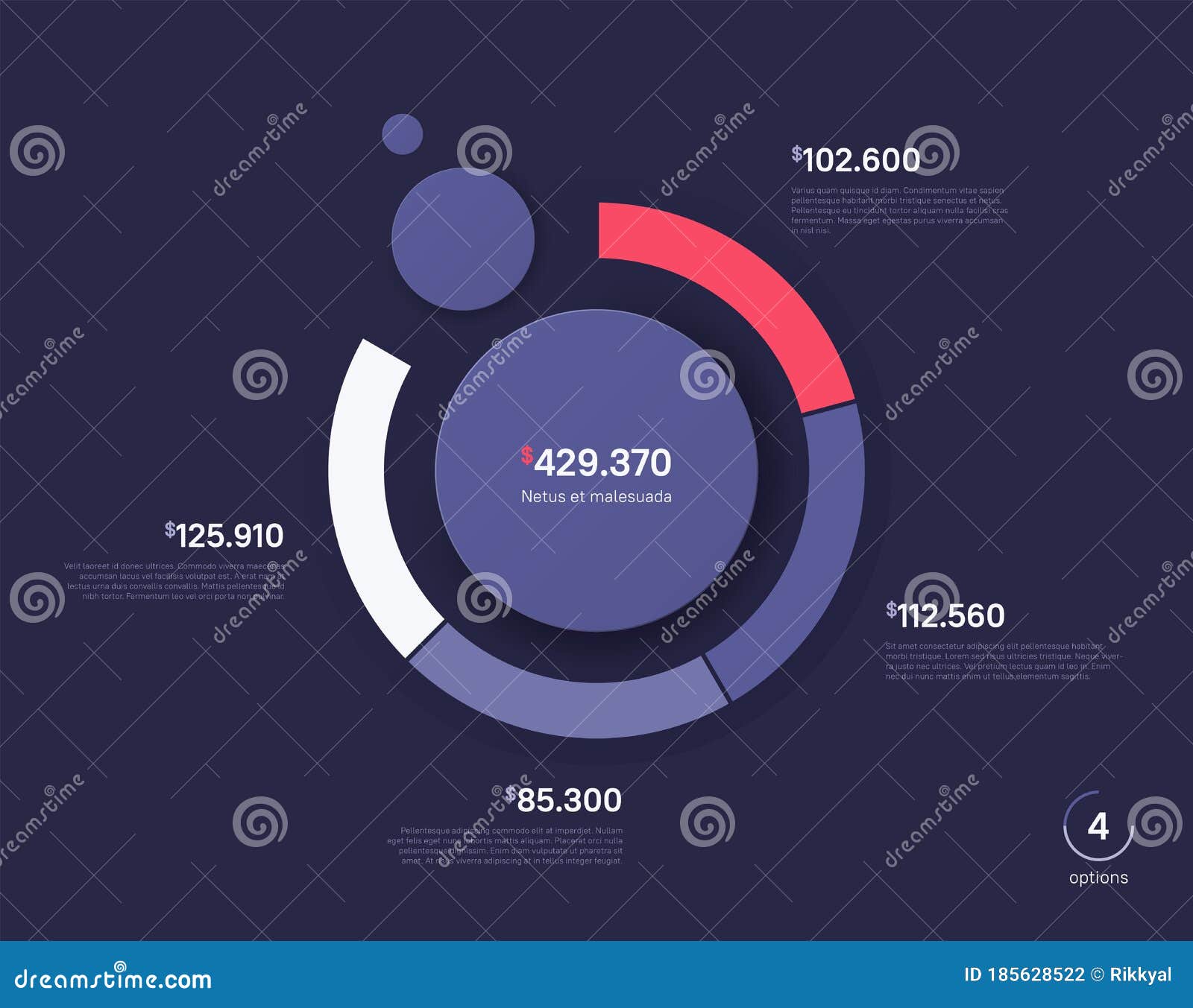 Vector Circle Chart Design, Modern Template for Creating Infographics ...