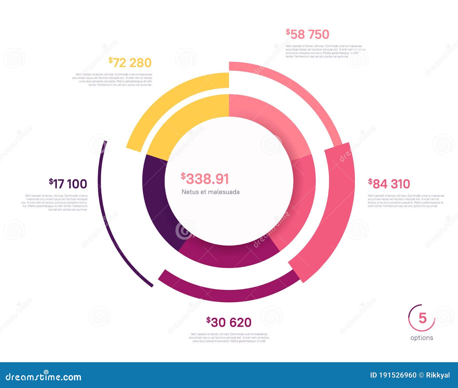 Vector Circle Chart Design, Modern Template for Creating Infographics ...