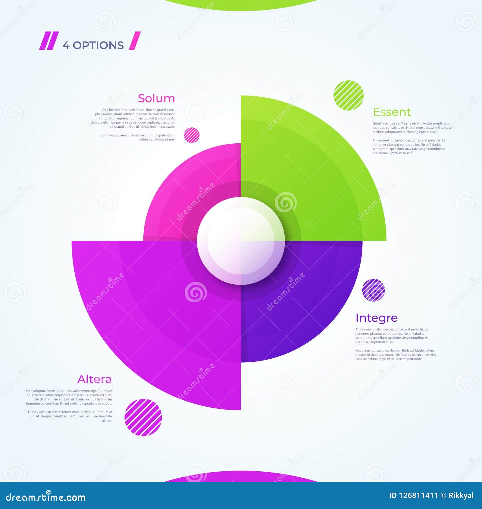 Vector Circle Chart Design, Template for Creating Infographics Stock ...