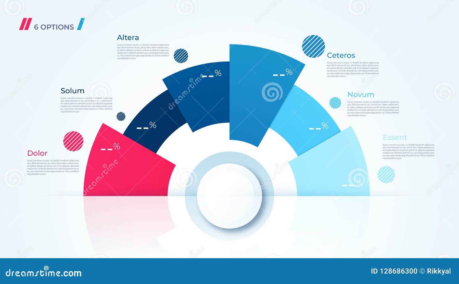 Vector Circle Chart Design, Template for Creating Infographics Stock ...