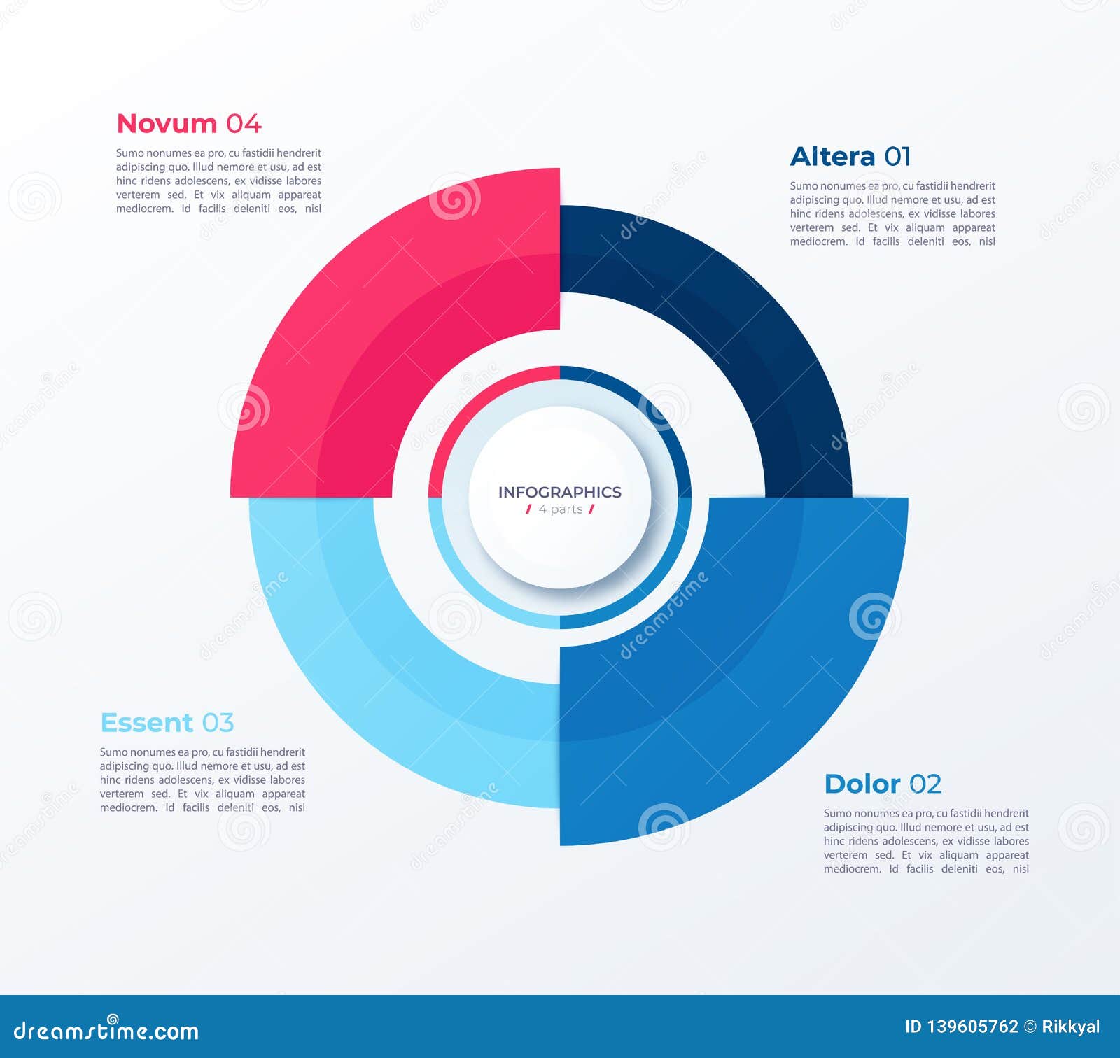 Vector Circle Chart Design, Modern Template for Creating Infographics ...