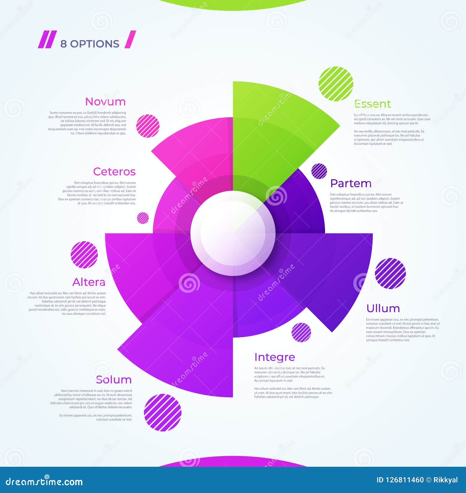 Vector Circle Chart Design, Template for Creating Infographics Stock ...