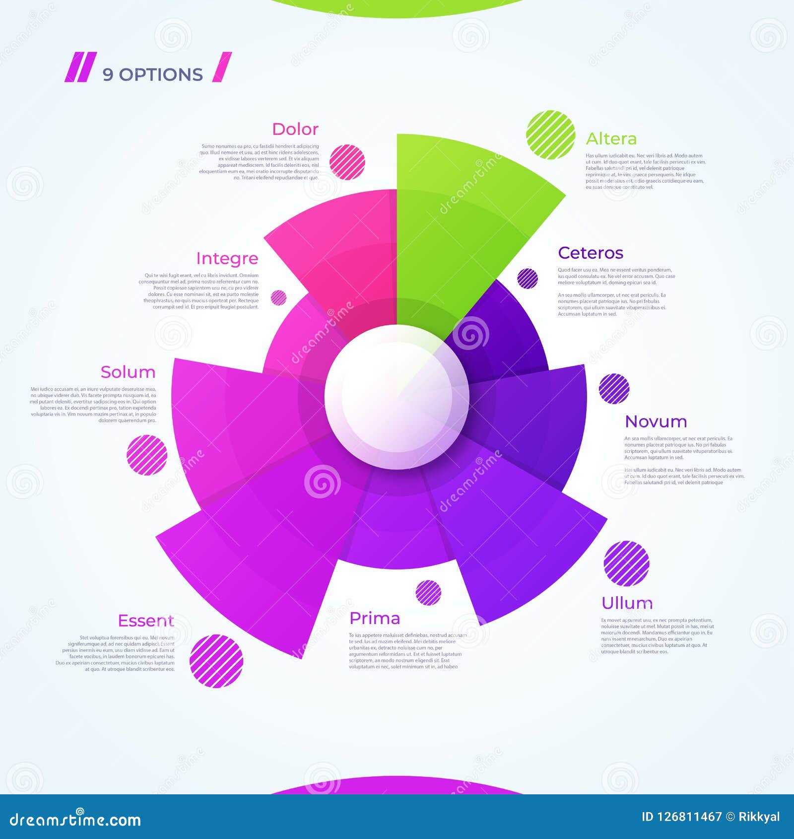 Vector Circle Chart Design, Template for Creating Infographics Stock ...