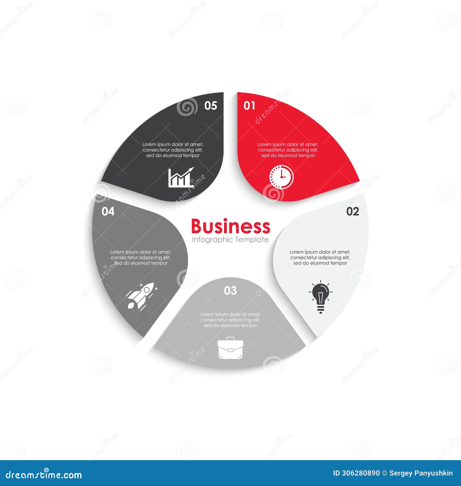 Vector Circle Chart Infographic Template for Cycle Diagram, Graph, Web ...