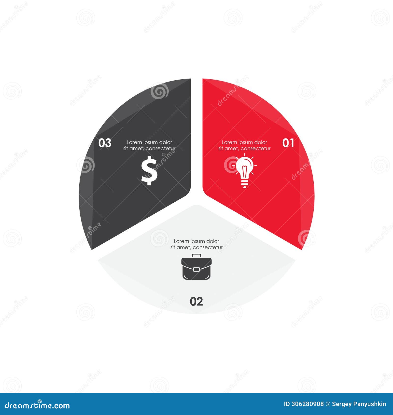 Vector Circle Chart Infographic Template for Cycle Diagram, Graph, Web ...