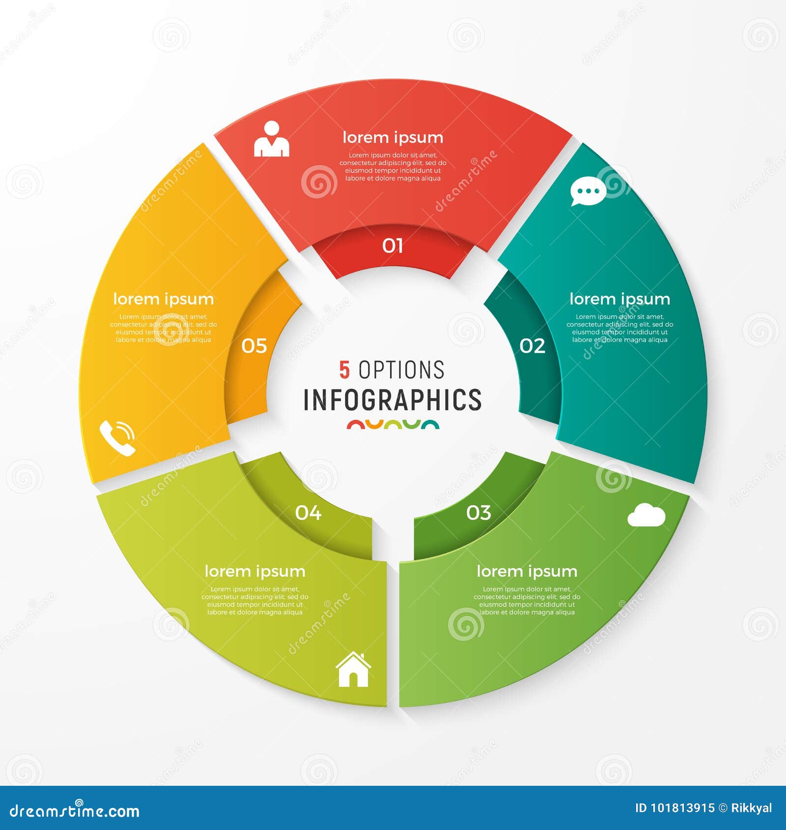 Vector Circle Chart Infographic Template for Presentations, Adve Stock ...