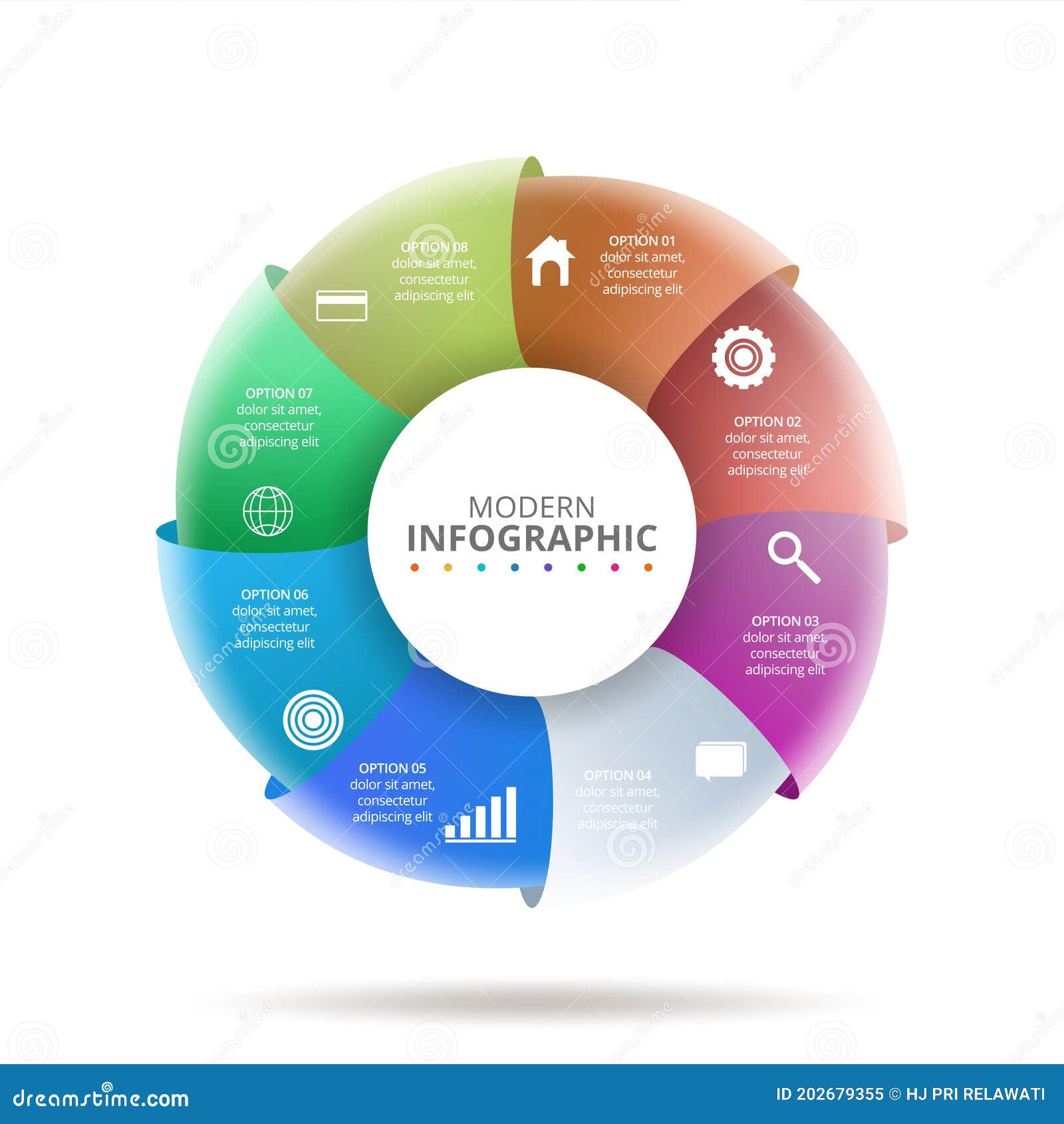 Vector Circle Chart Template for Infographics Stock Vector ...