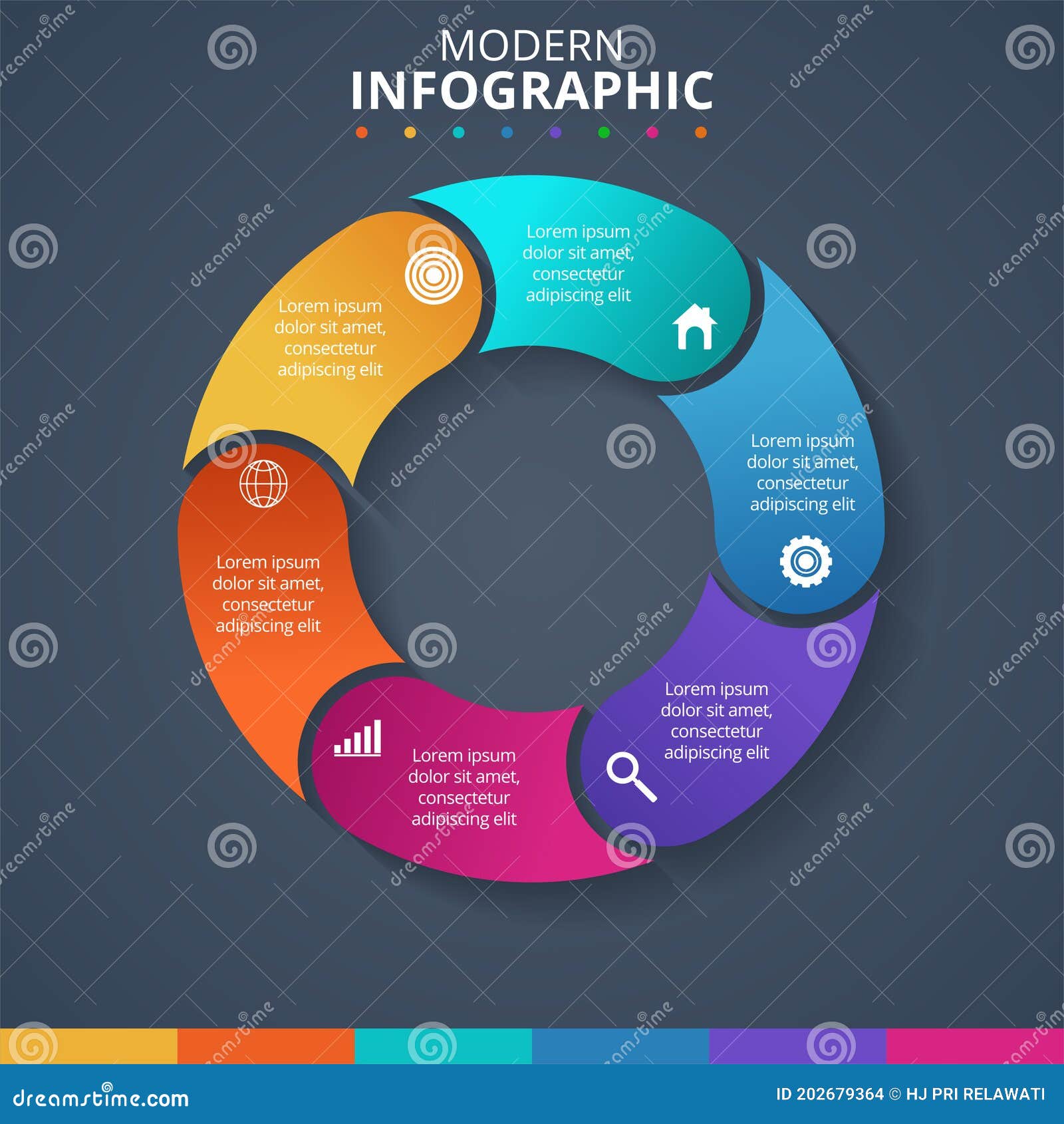 Vector Circle Chart Template for Infographics Stock Vector ...