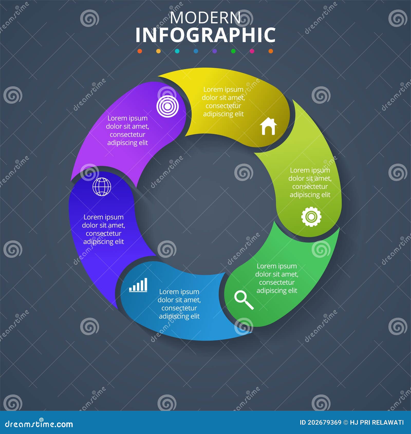 Vector Circle Chart Template for Infographics Stock Vector ...