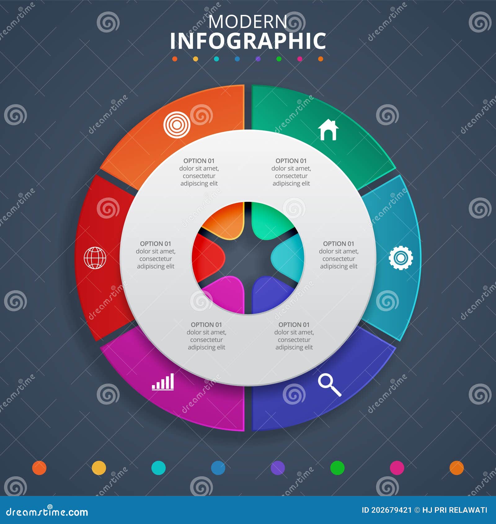 Vector Circle Chart Template for Infographics Stock Vector ...