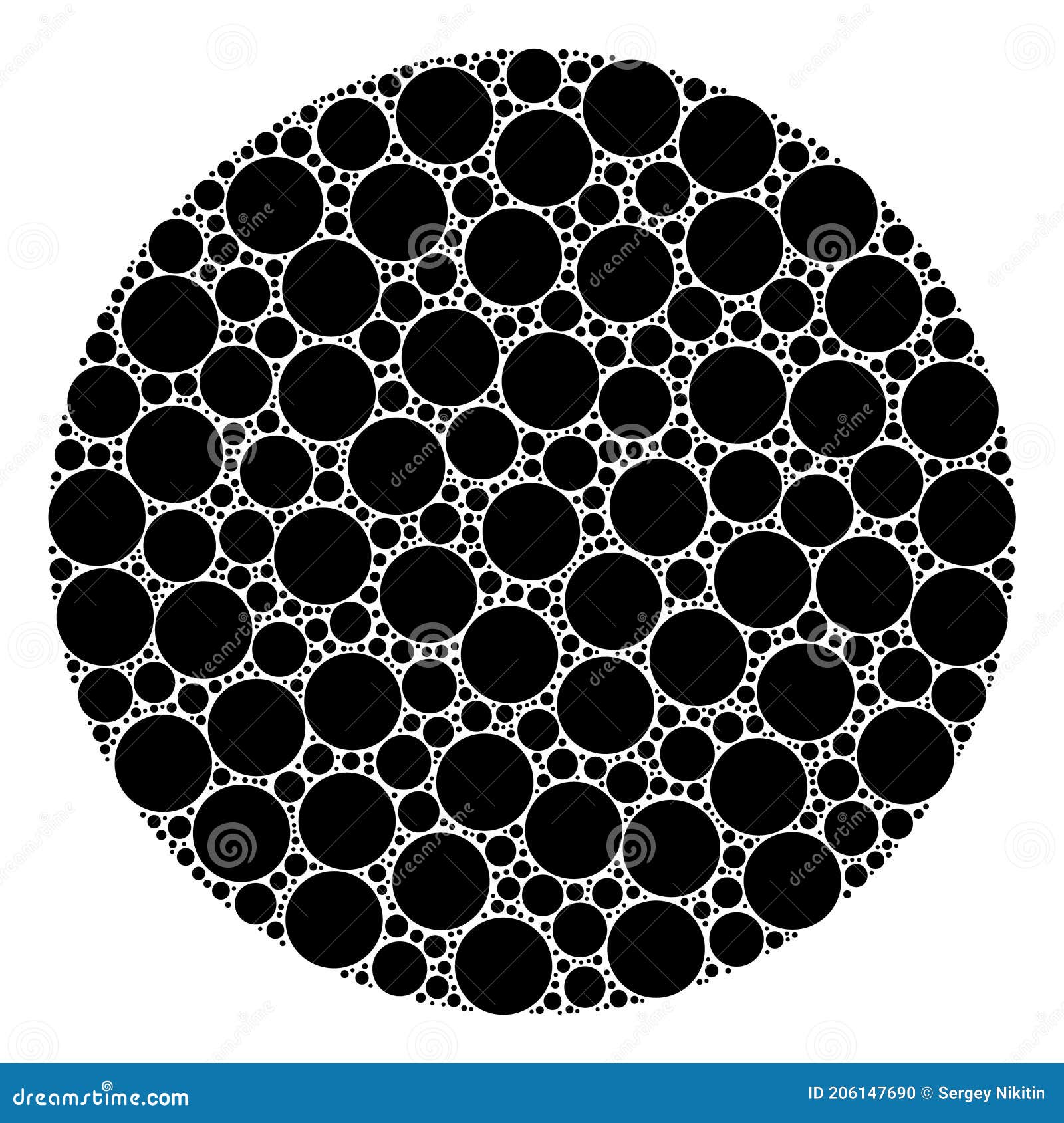 Circle Icon Fractal Collage Stock Vector - Illustration of recursion ...