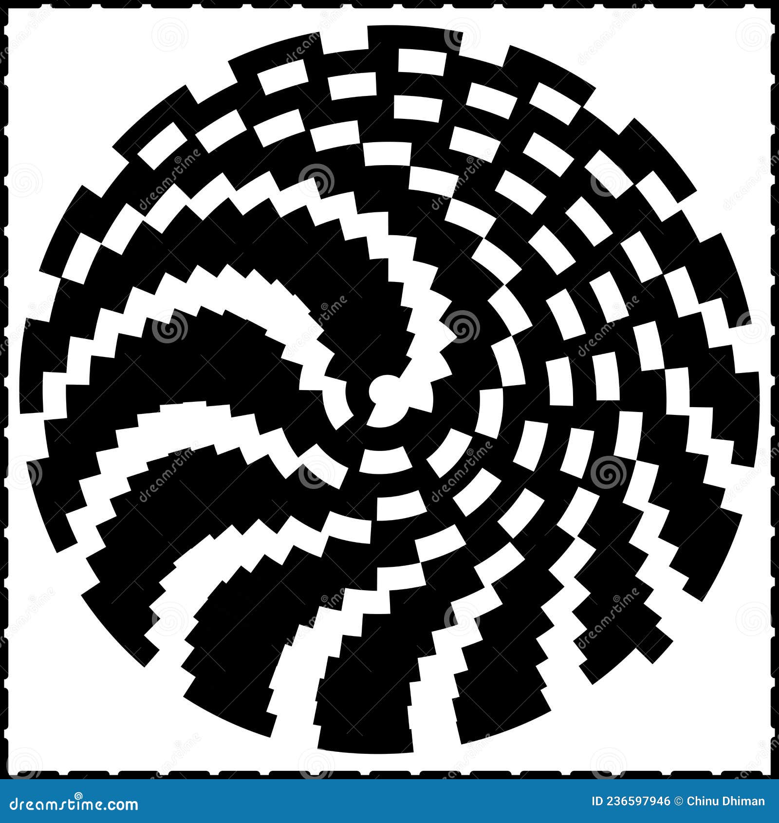 Vector Circle Design Black and White Stock Illustration - Illustration ...