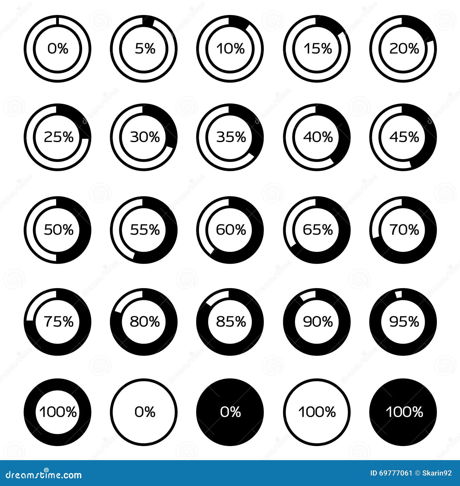 Vector Circle Diagram Pie Charts Infographic Elements Stock Image ...