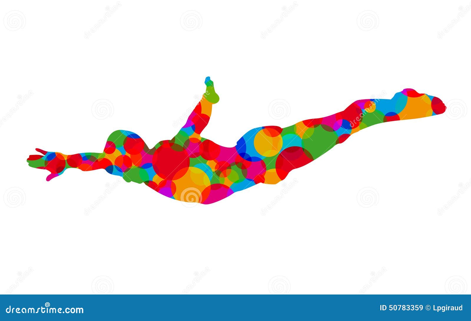 Vector circle diver stock illustration. Illustration of style - 50783359