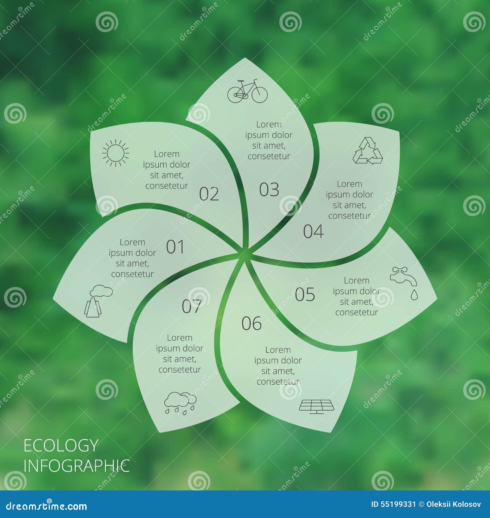 Vector Circle Eco Infographic. Stock Vector - Illustration of nature ...