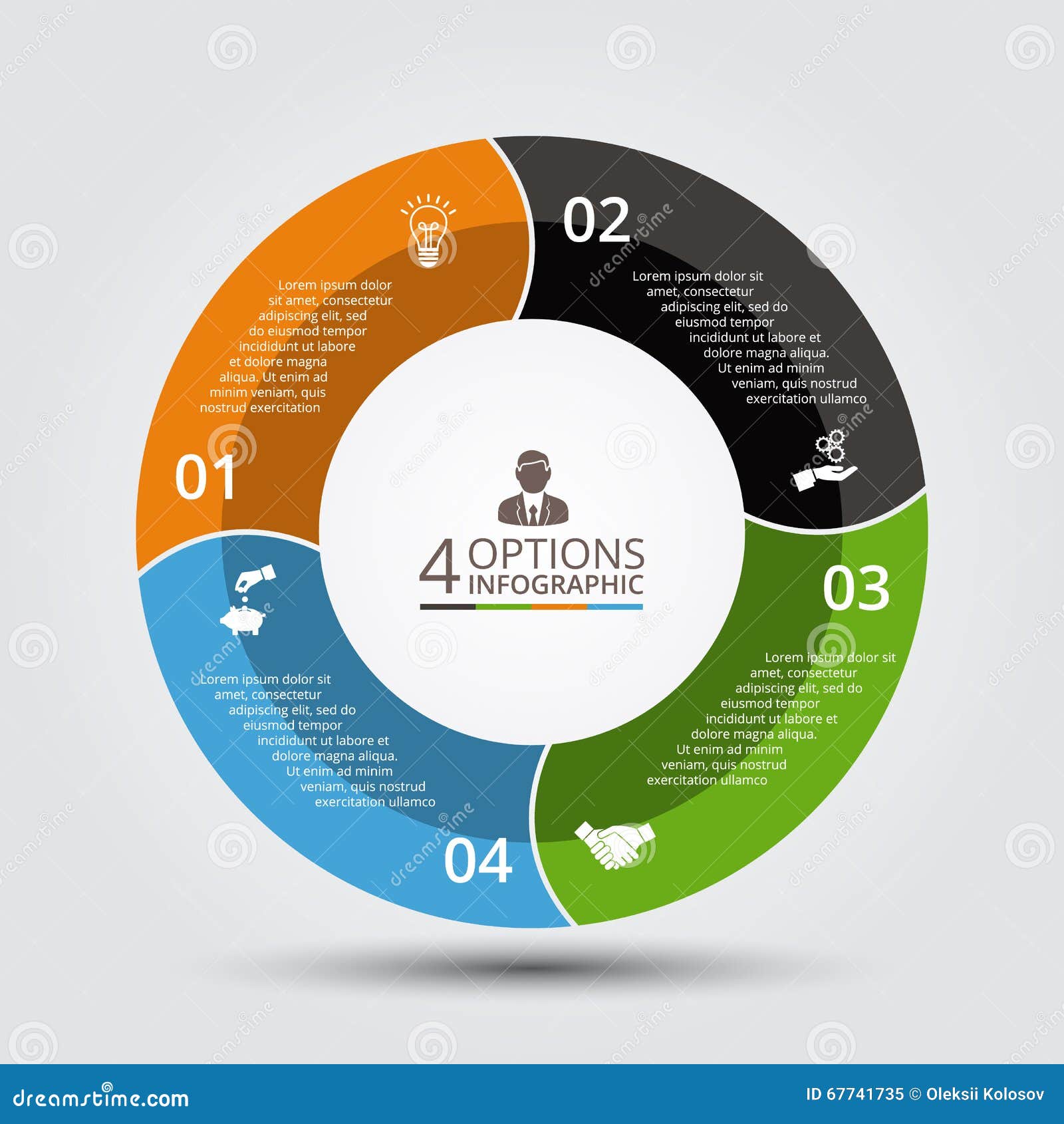 Vector Circle Element for Infographic. Stock Vector - Illustration of ...