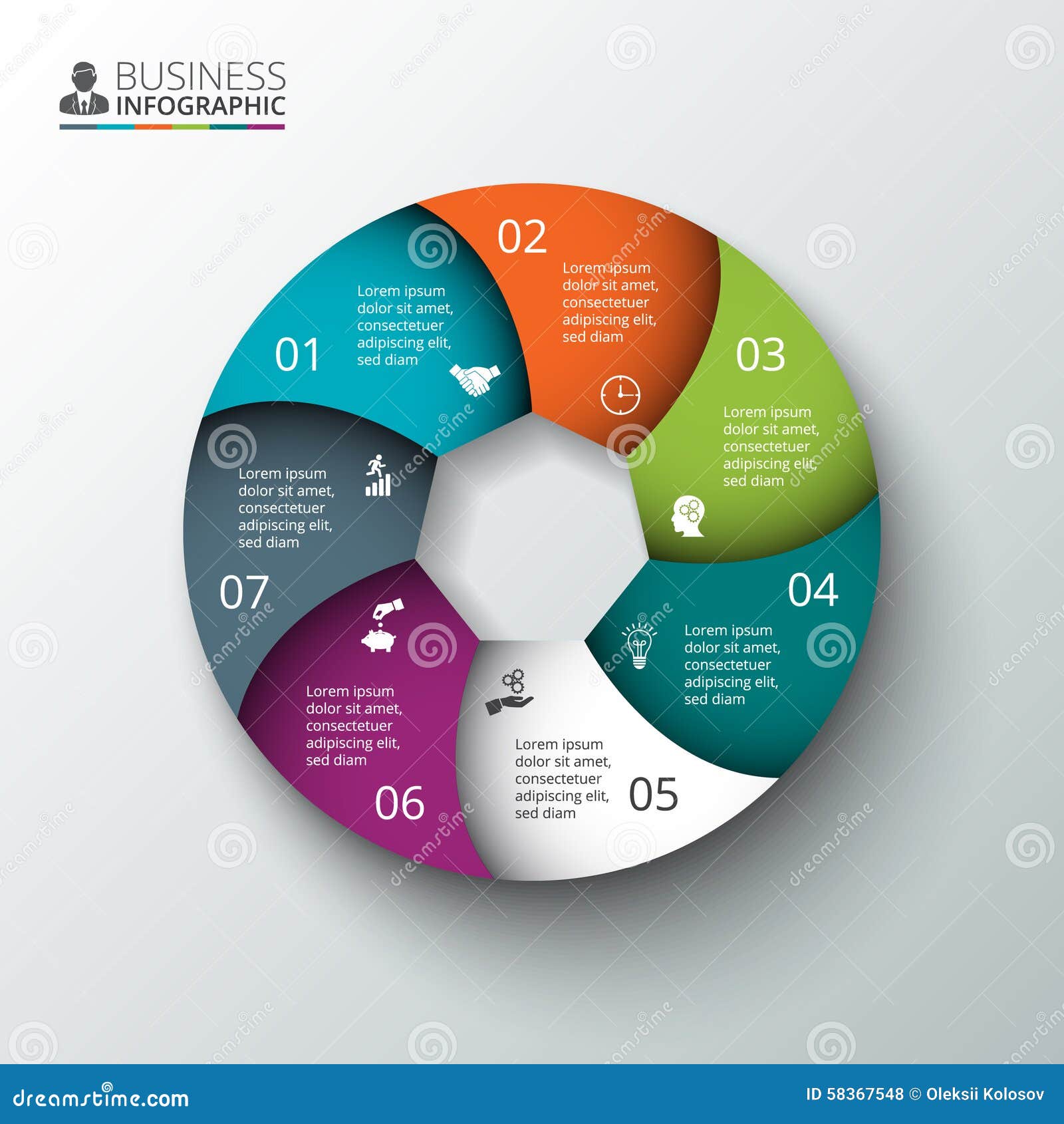 Vector Circle Element for Infographic. Stock Vector - Illustration of ...