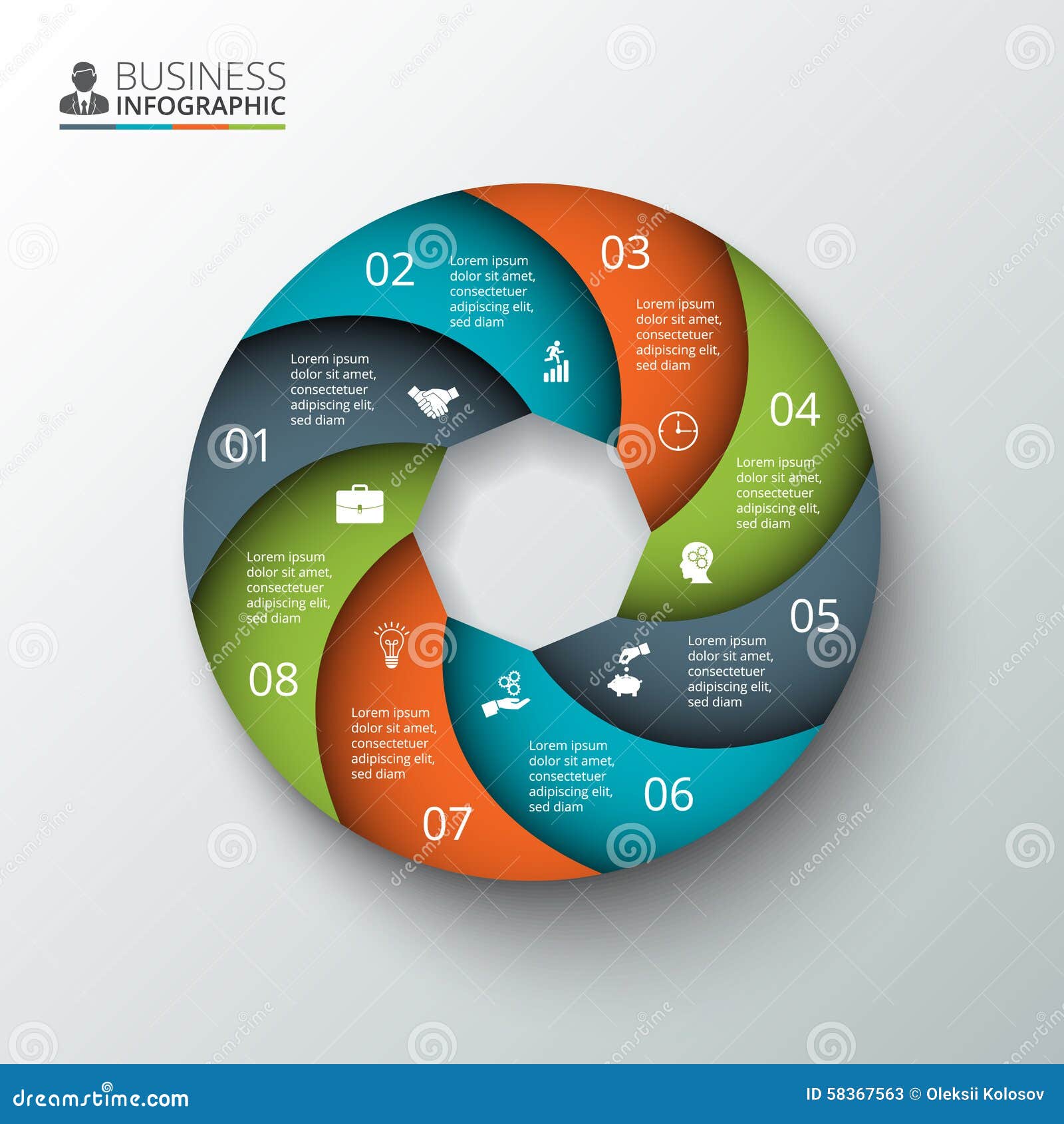 Vector Circle Element for Infographic. Stock Vector - Illustration of ...