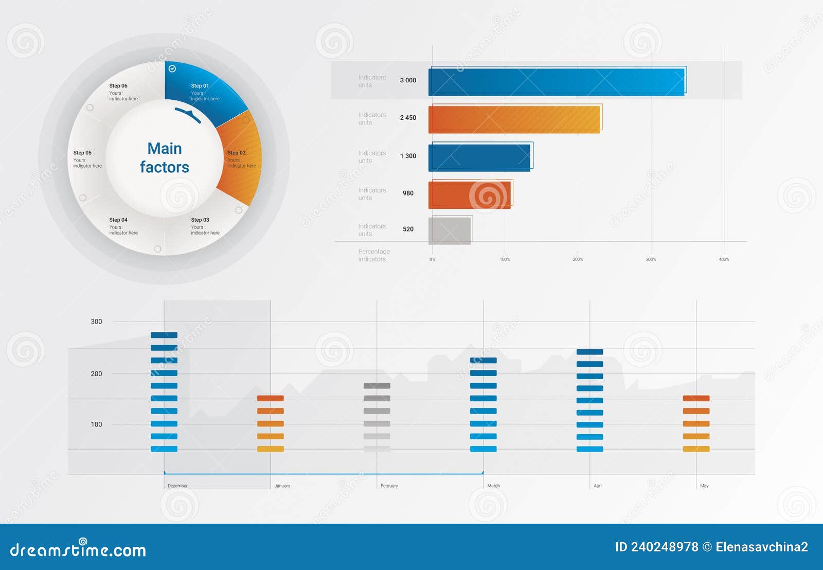 Vector Circle Element with Text for Infographic. Template for Cycle ...