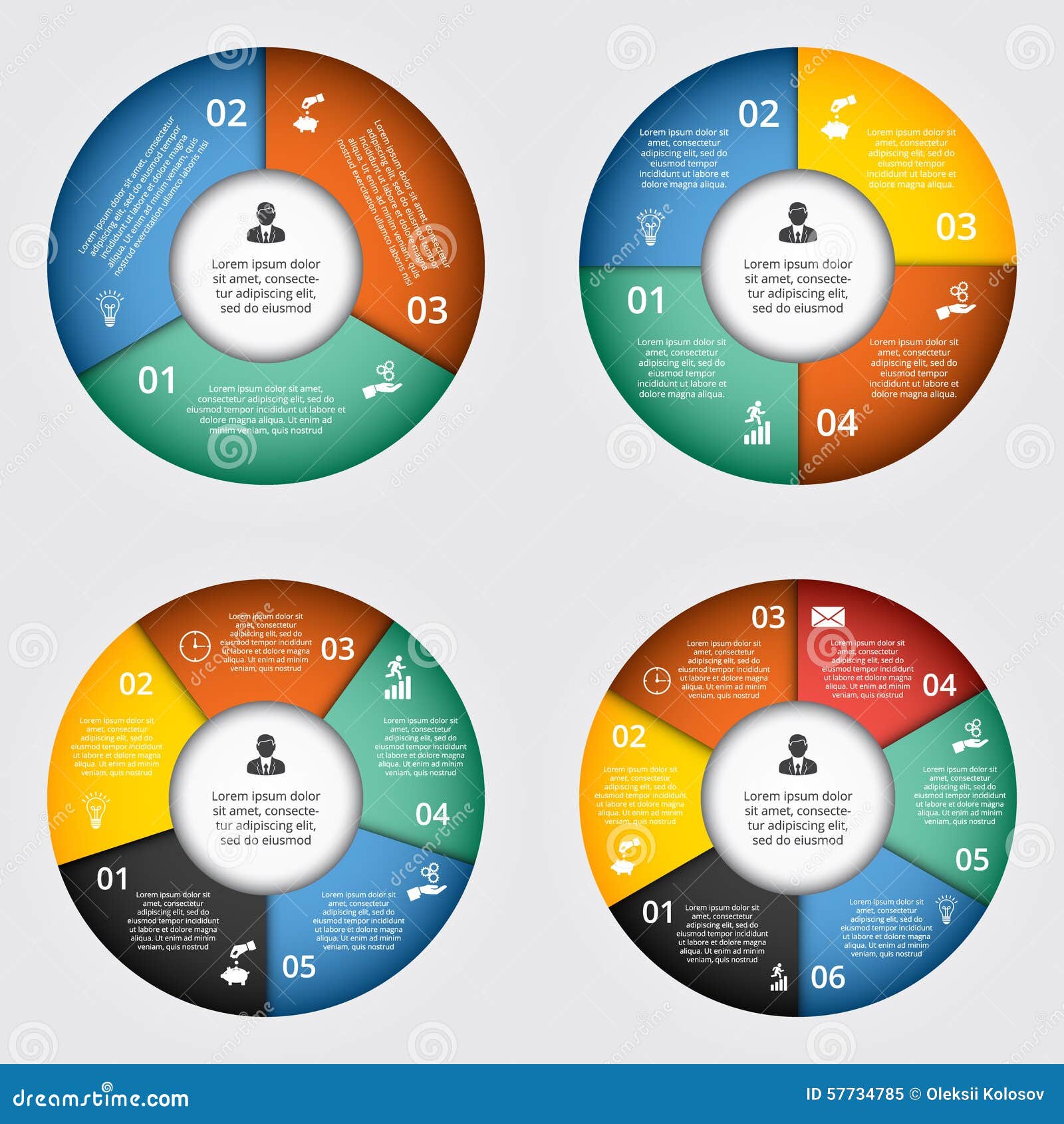 Vector Circle Elements for Infographic. Stock Vector - Illustration of ...