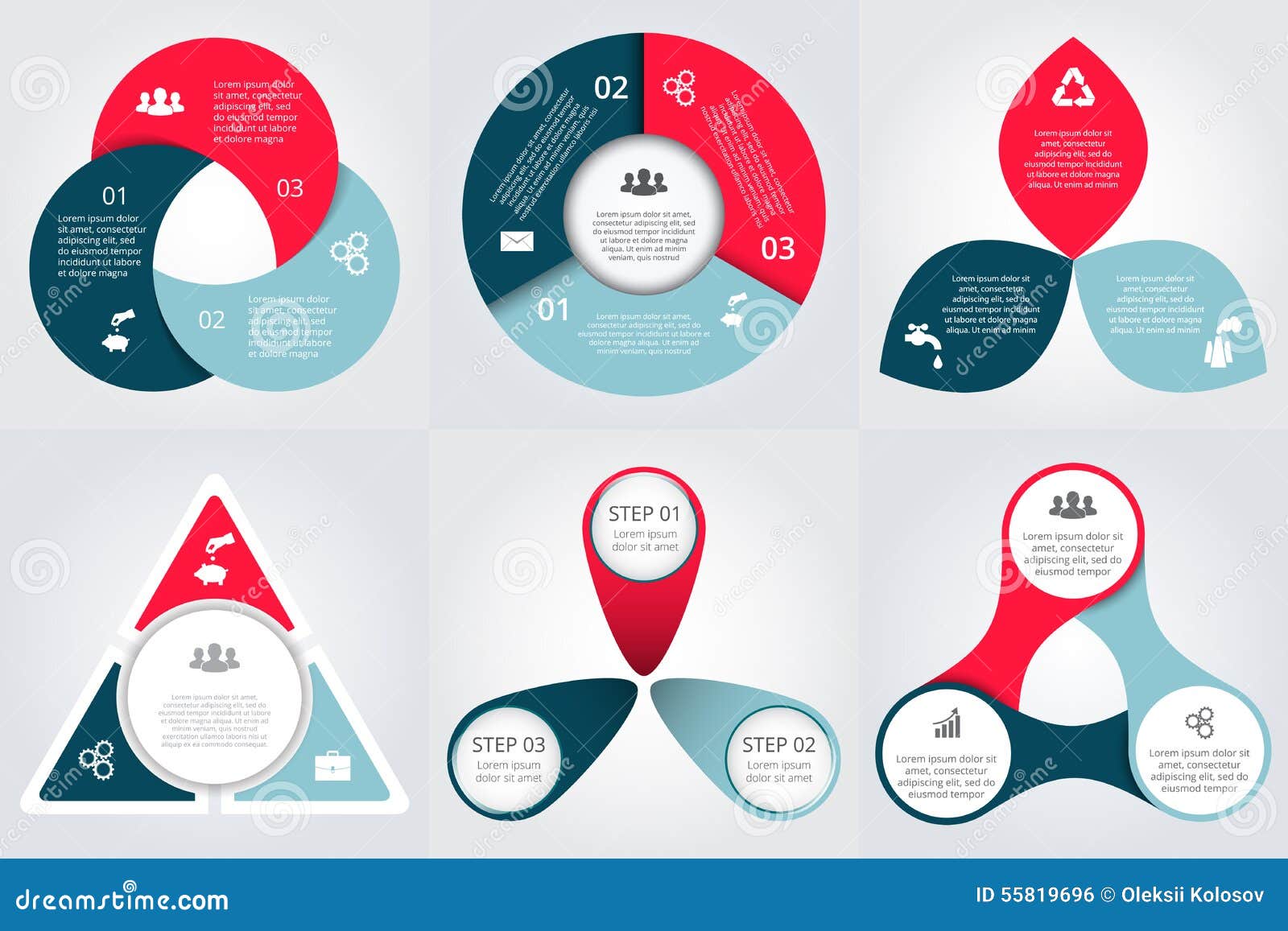 Vector Circle Elements Set For Infographic. | CartoonDealer.com #55819696