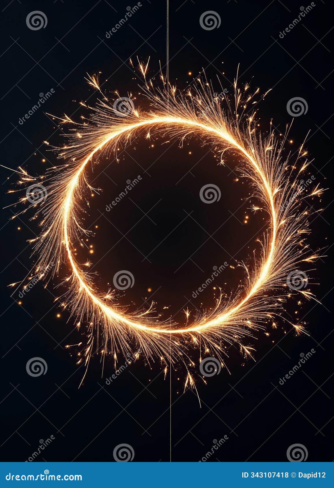 Circle Fireworks Blue And Pink Background. Vector Stock Illustration ...