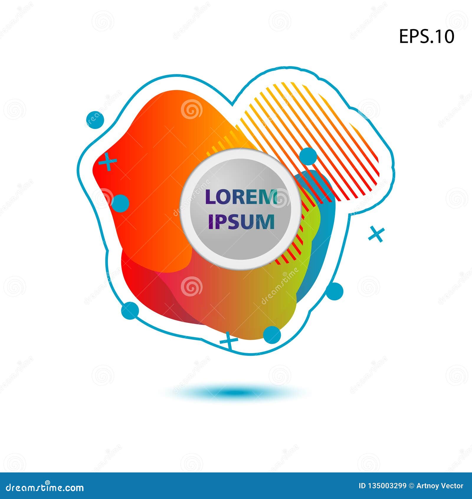 Vector Circle with Fluid Background Stock Vector - Illustration of ...
