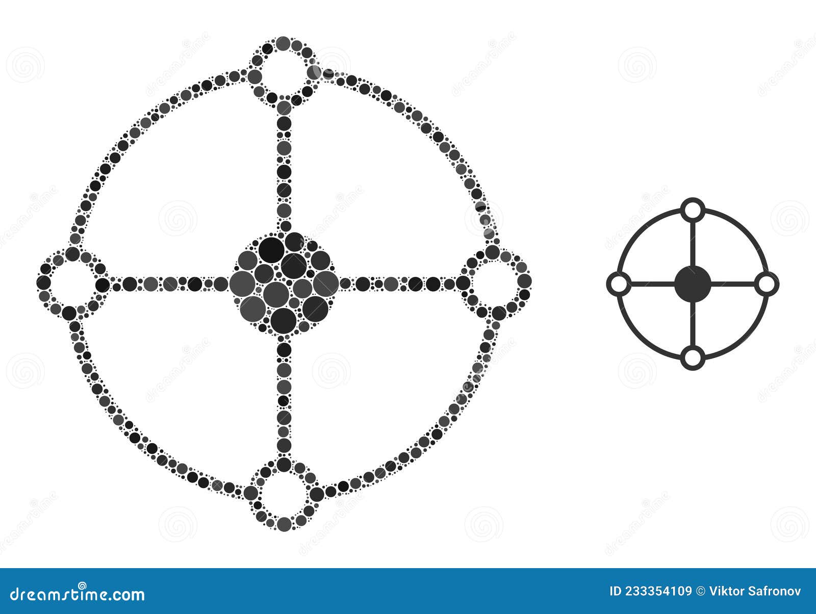 Vector Circle Grid Node Collage of Small Circles Stock Vector ...