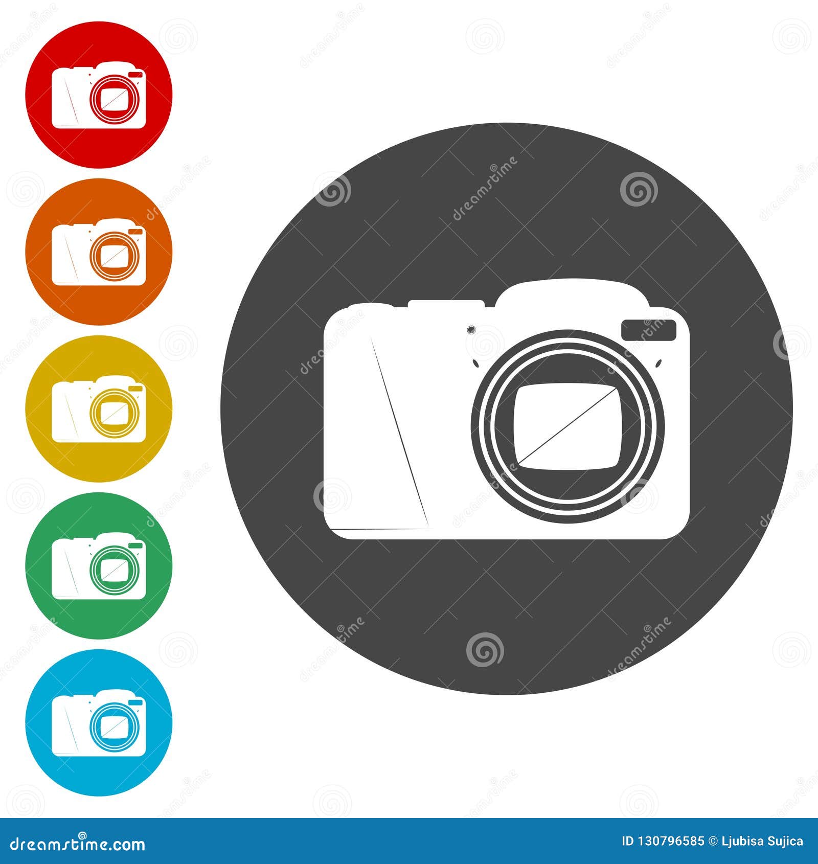Vector Circle Icon on White Background Stock Vector - Illustration of ...