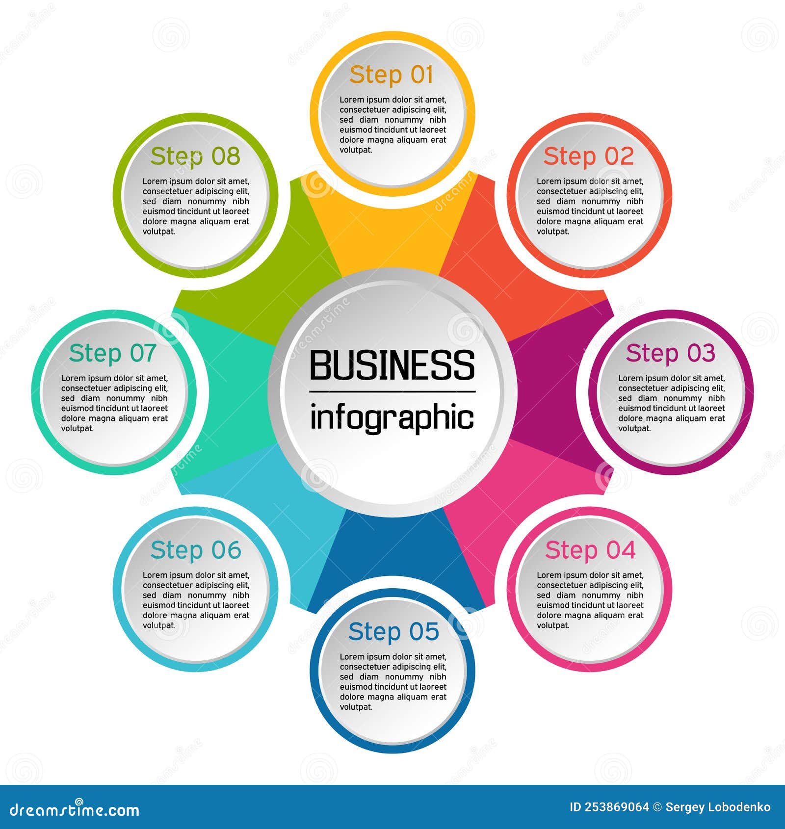 Vector Circle Infographic. Business Diagrams, Presentations and Charts ...