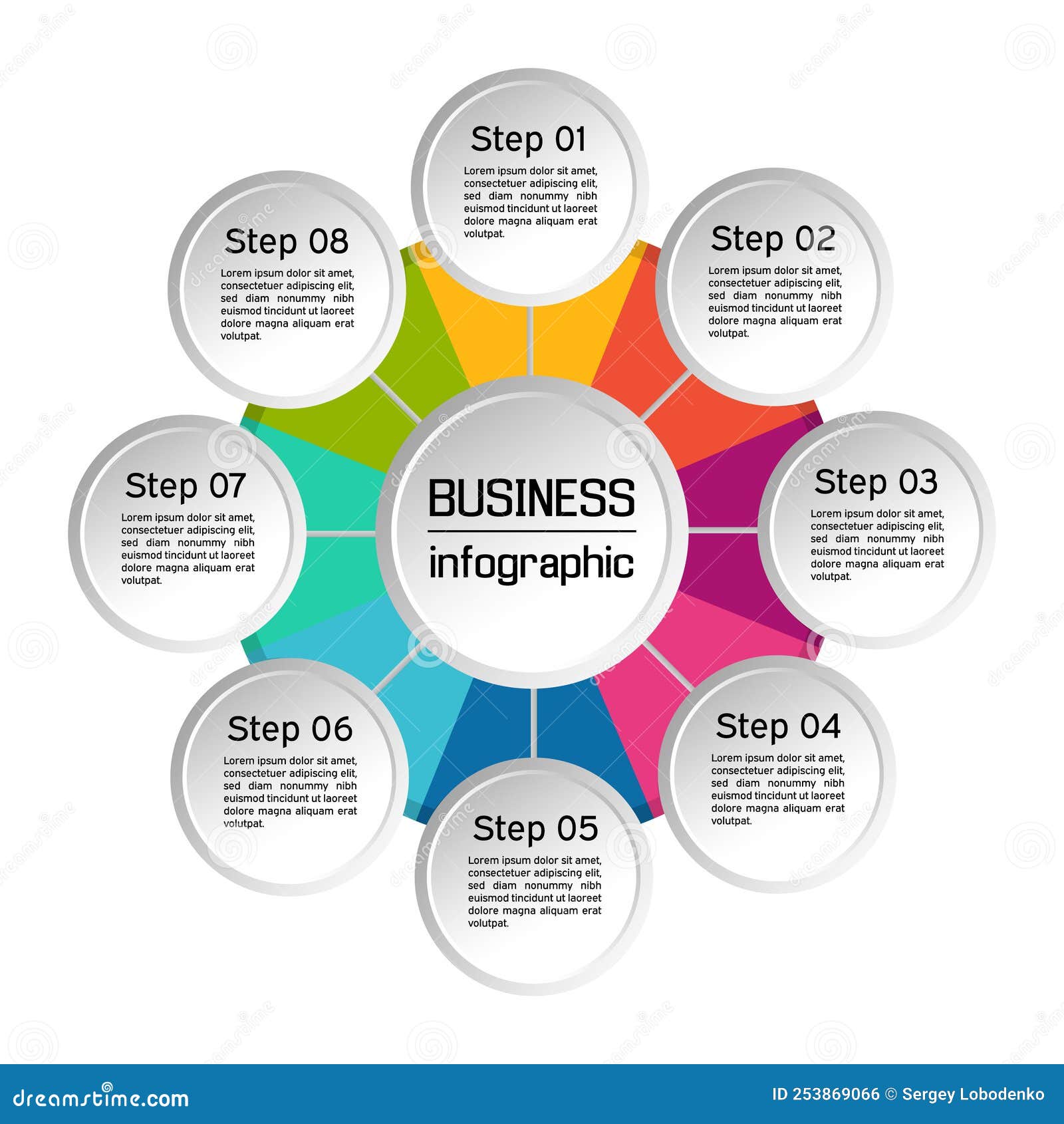Vector Circle Infographic. Business Diagrams, Presentations and Charts ...